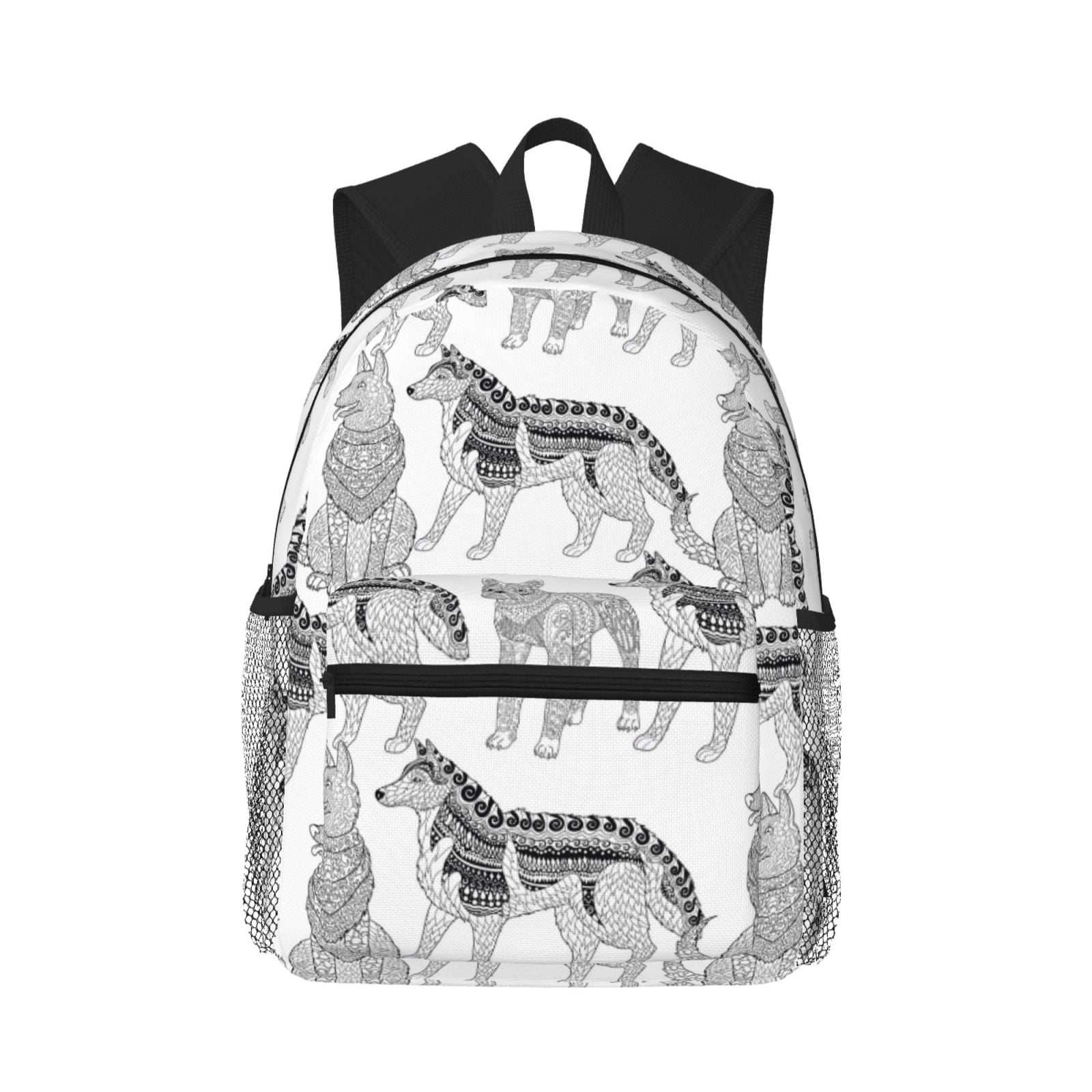 Daiia German Shepherd Dog School Backpack for Men Women, Unisex Large ...