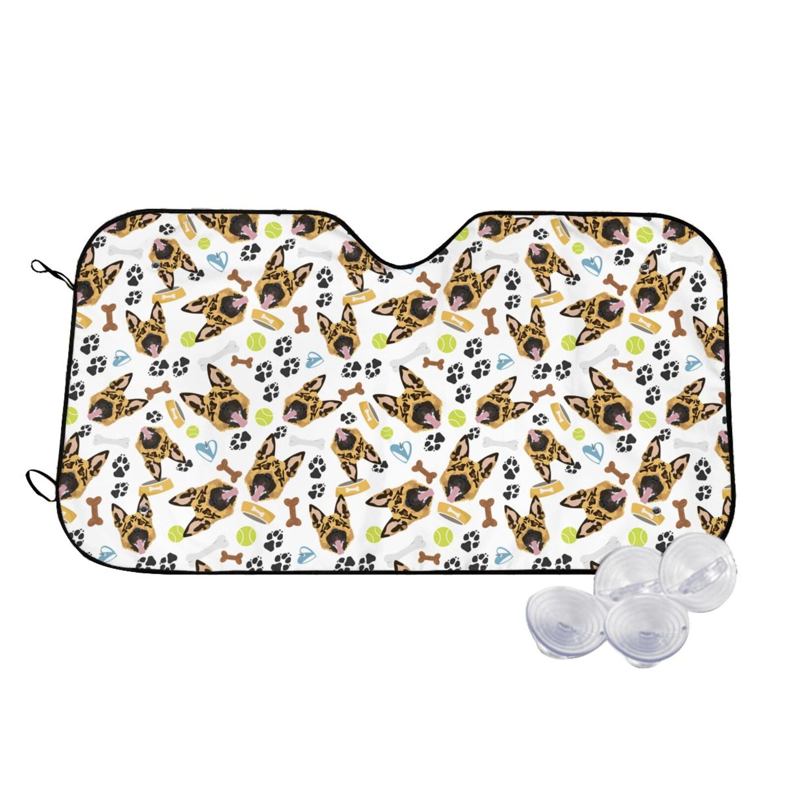 Daiia German Shepherd Dog Windshield Sun Shade for Car SUV Truck (Small ...