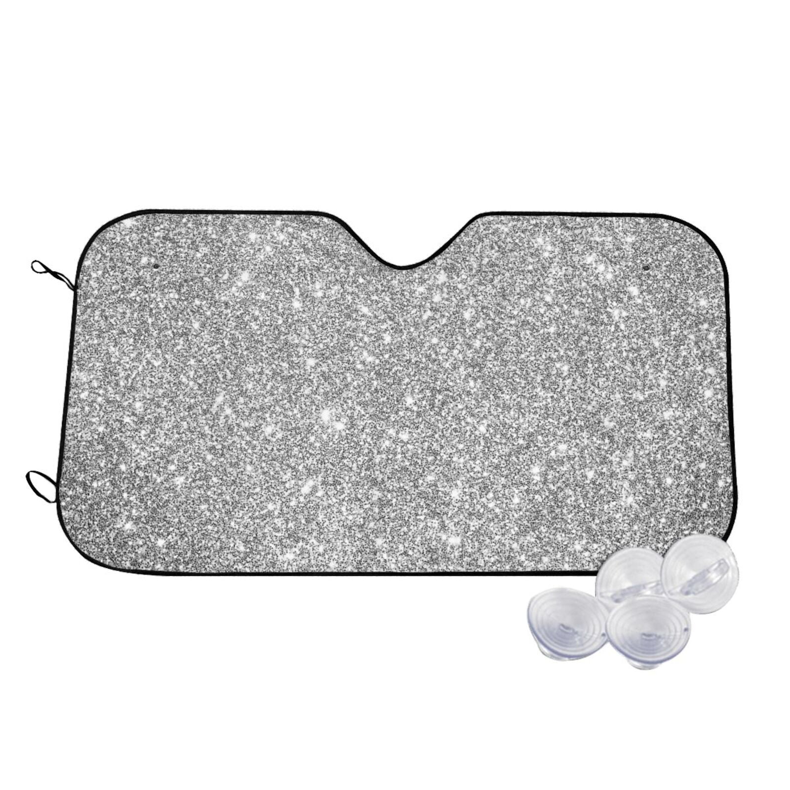 Daiia GlitterSilver Windshield Sun Shade for Car SUV Truck (Medium ...