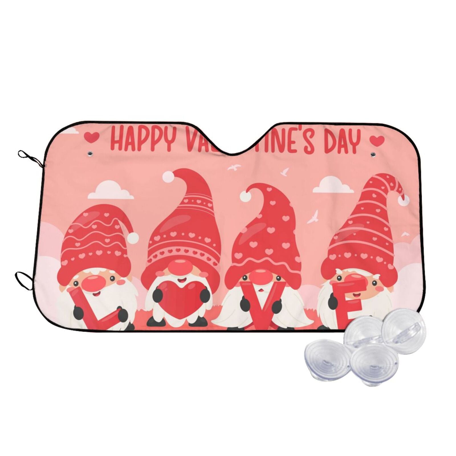 Daiia Gnomes Hold The Letters LOVE Windshield Sun Shade for Car SUV ...