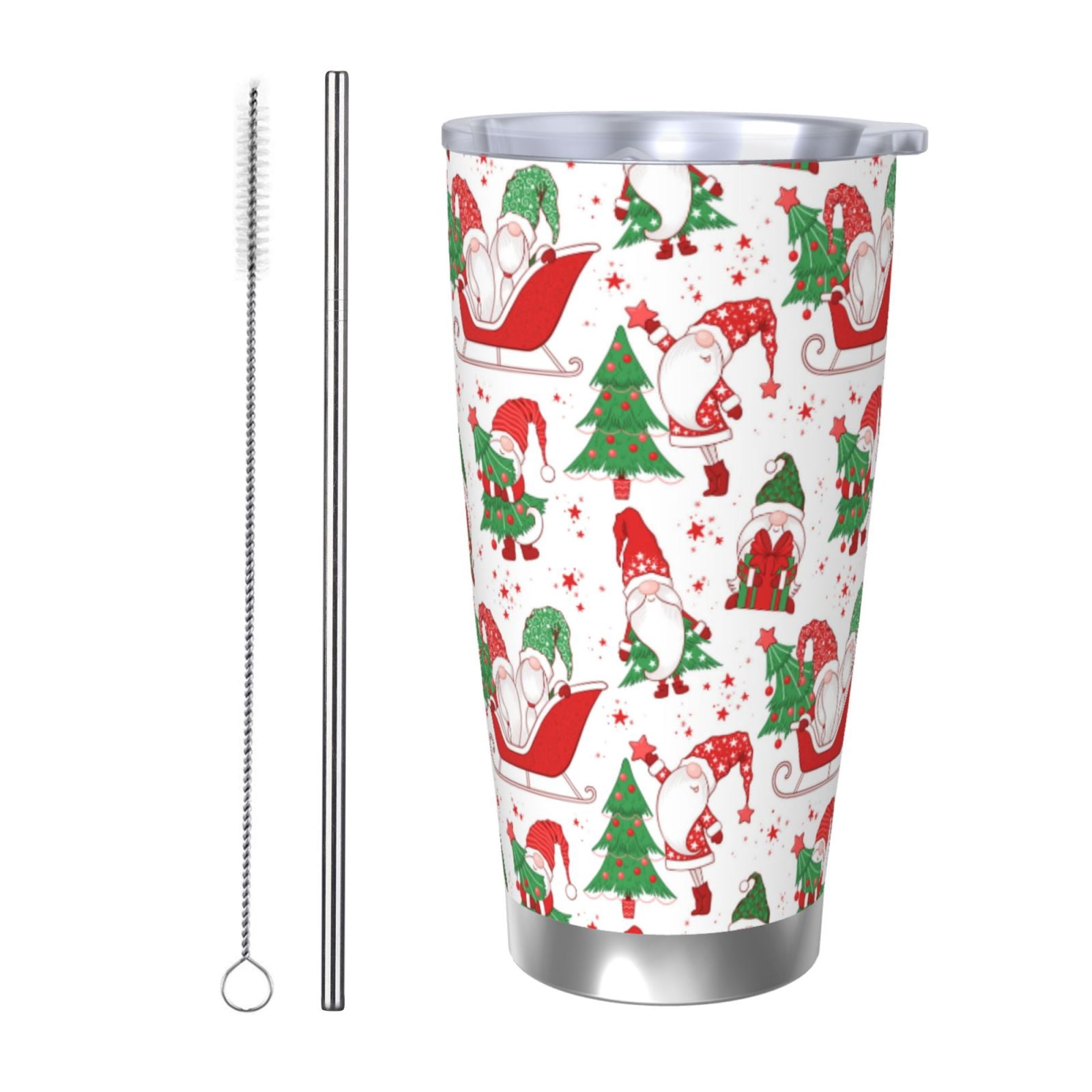 Daiia Gnomes Merry Christmas Printed 20oz Insulated Coffee Cup with ...