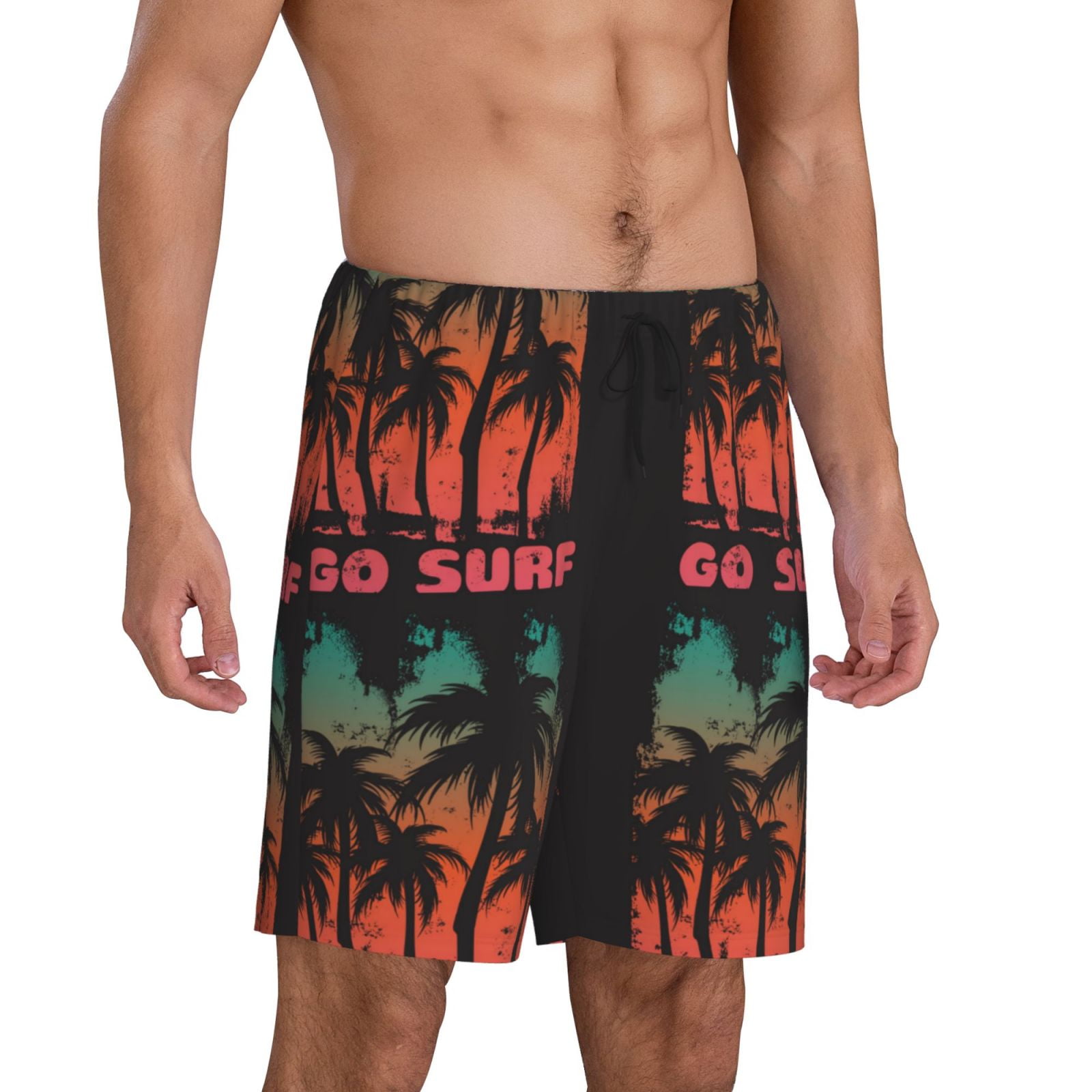 Daiia Go Surfer Mens Woven Stretch Pajama Short,Short Pajama Pants ...