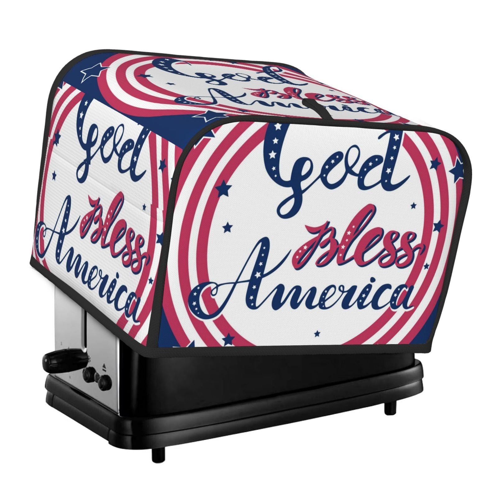 Daiia God Bless America Patriotic Star Pattern 4 slice Toaster Cover ...