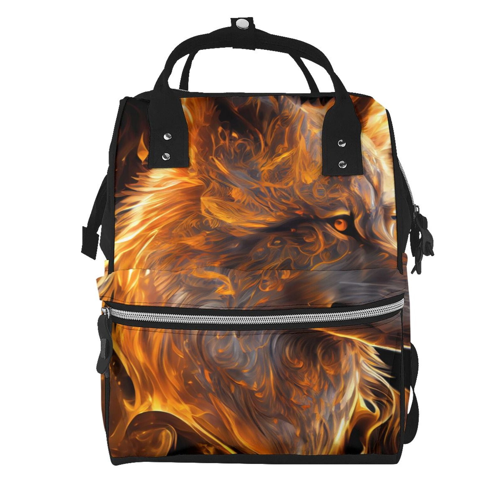Daiia Gold Flame Pattern Wolf Large Capacity Baby Bag Waterproof ...