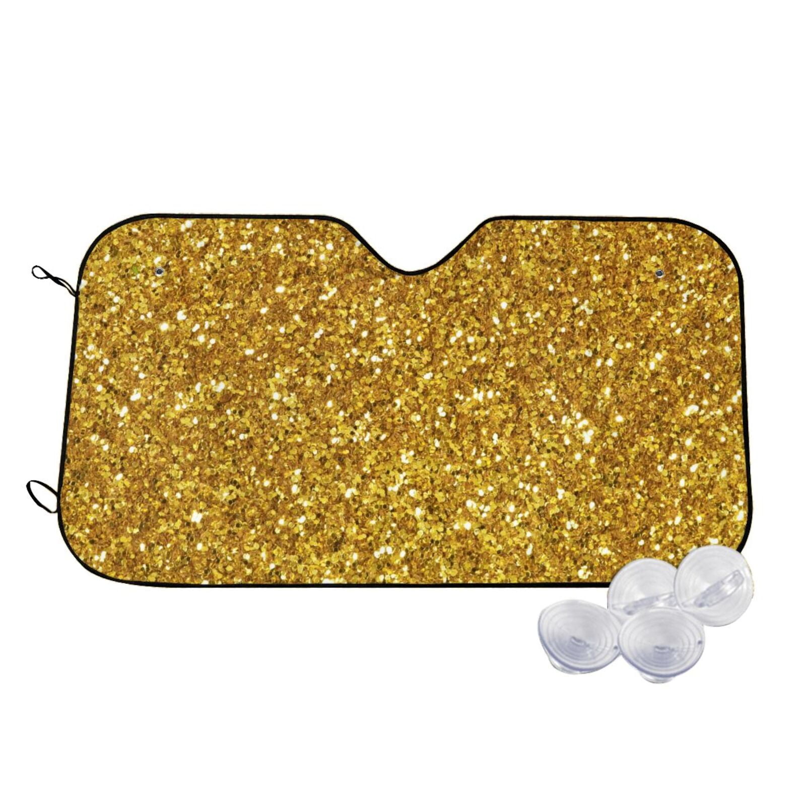 Daiia Gold Glitter Windshield Sun Shade for Car SUV Truck (Small ), Car ...