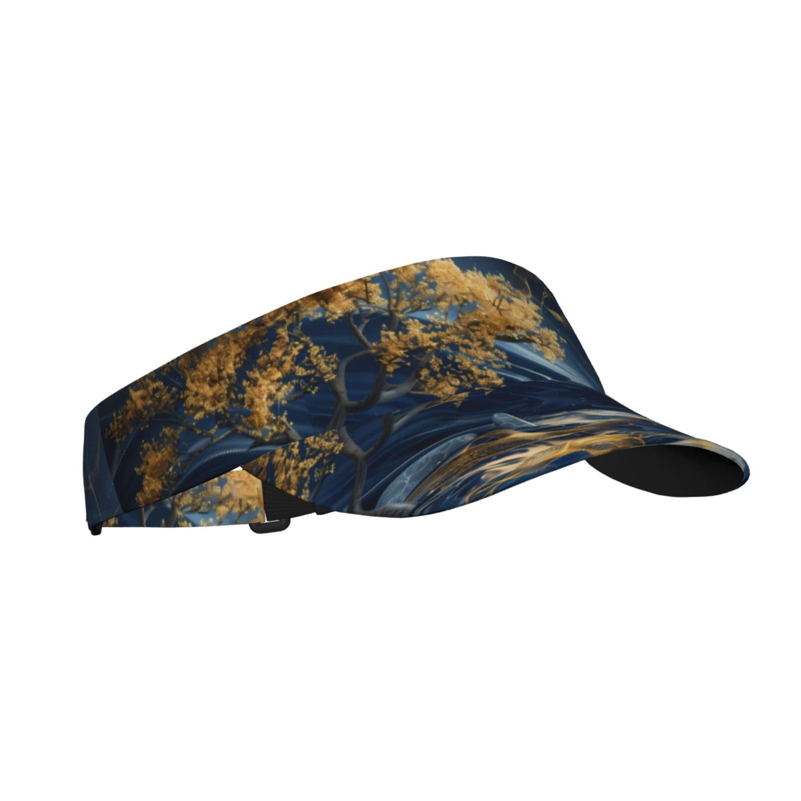 Daiia Golden Fantasy Landscape Pattern Sport Sun Visor Hats Visor Cap ...
