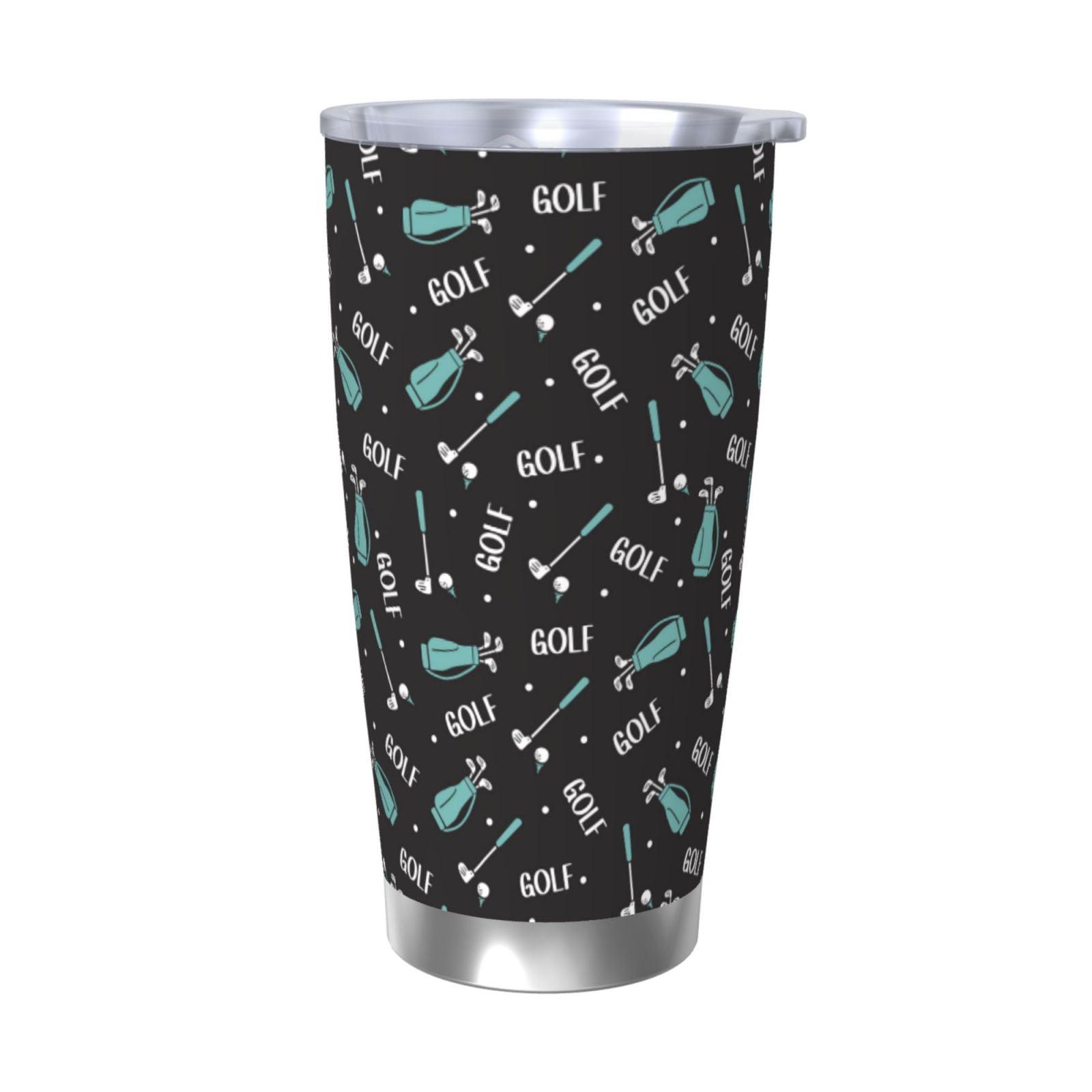 Daiia Golf Bags And Balls Printed 20oz Insulated Coffee Cup with Straw ...