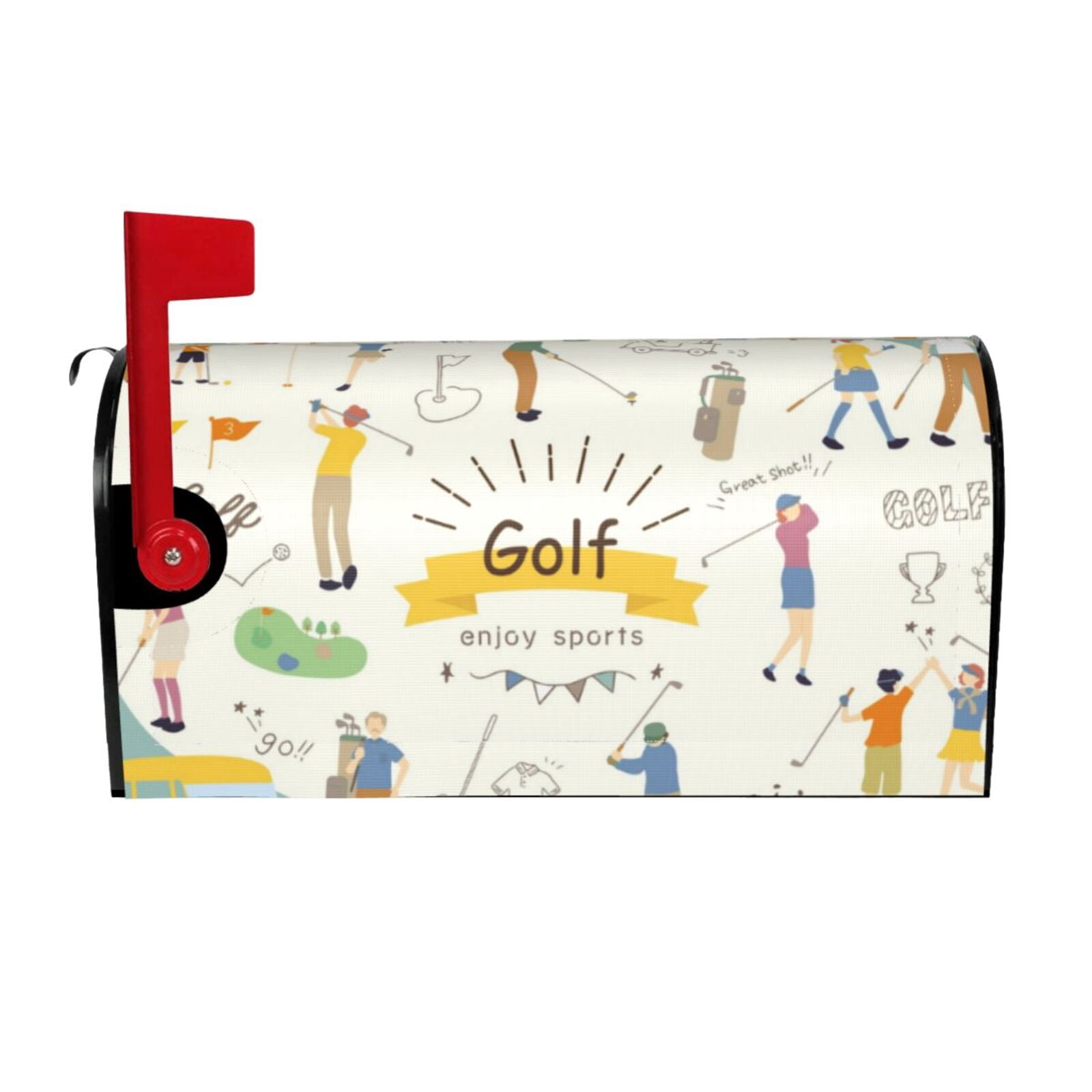 Daiia Golf Icons And Golfer Mailbox Cover , Magnetic Welcome Mailbox ...