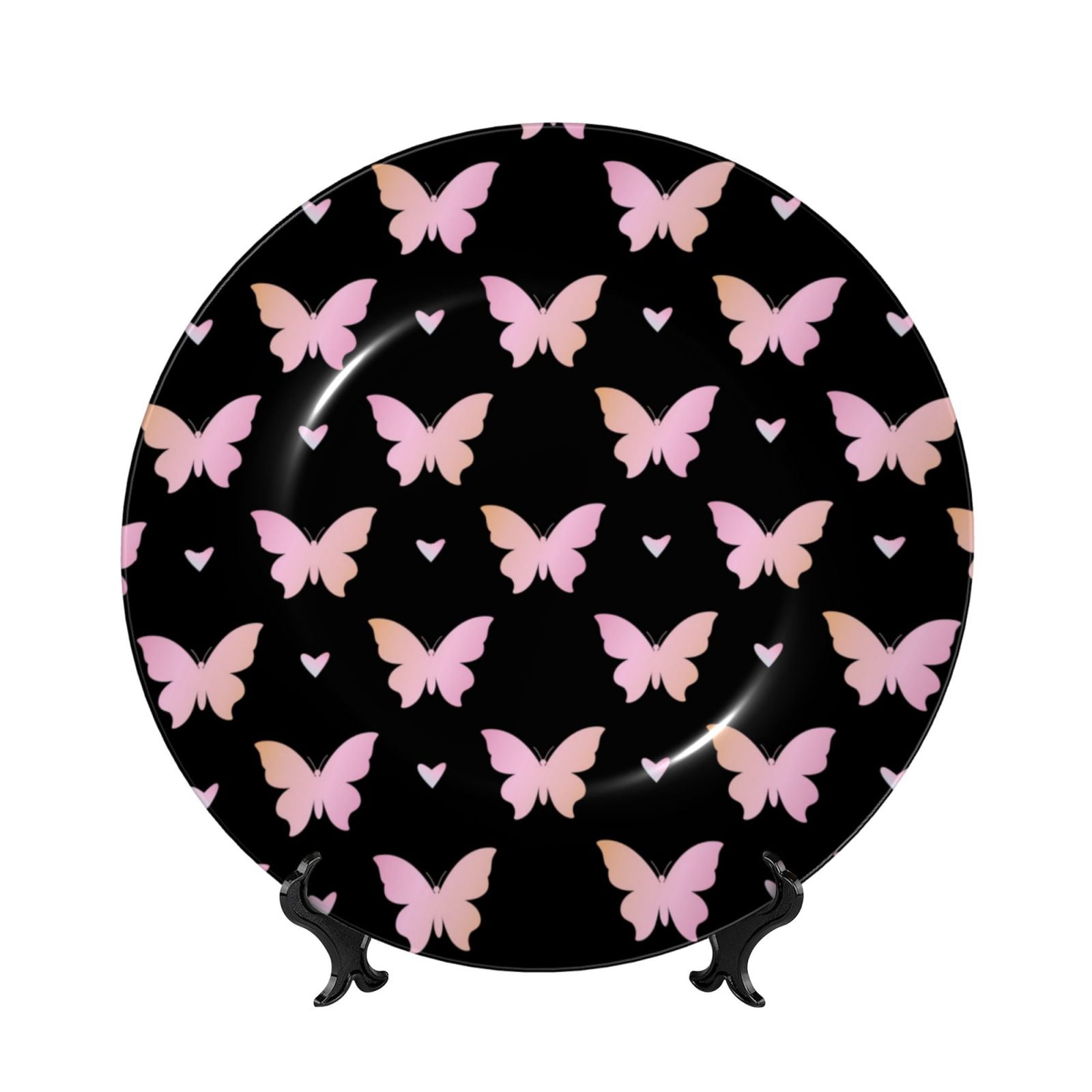 Daiia Gradient Butterfly Printed Pattern Ceramic Plate Dinner Plates ...