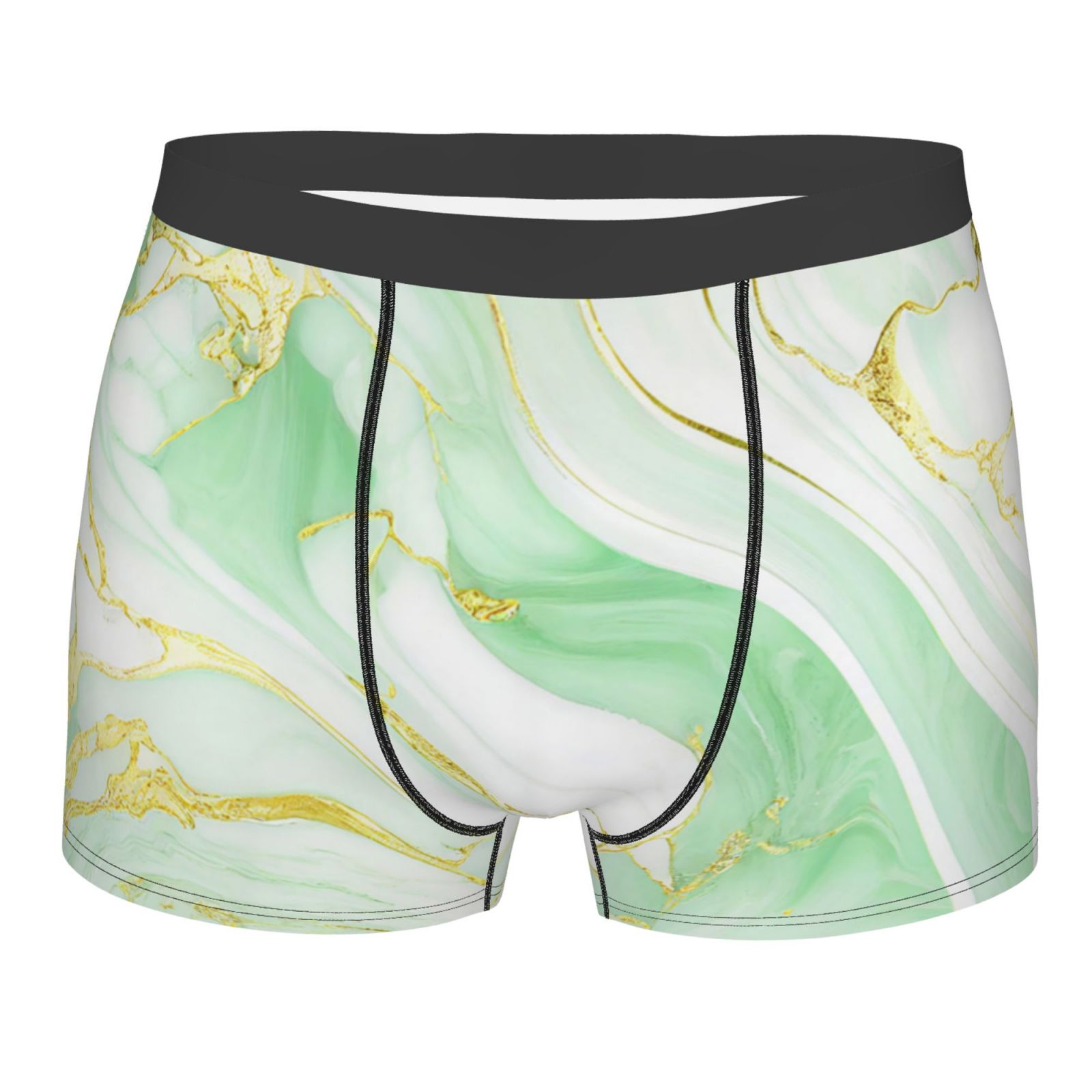 Daiia Green And Gold Abstract Marble Men's Underwear Boxer Briefs ...