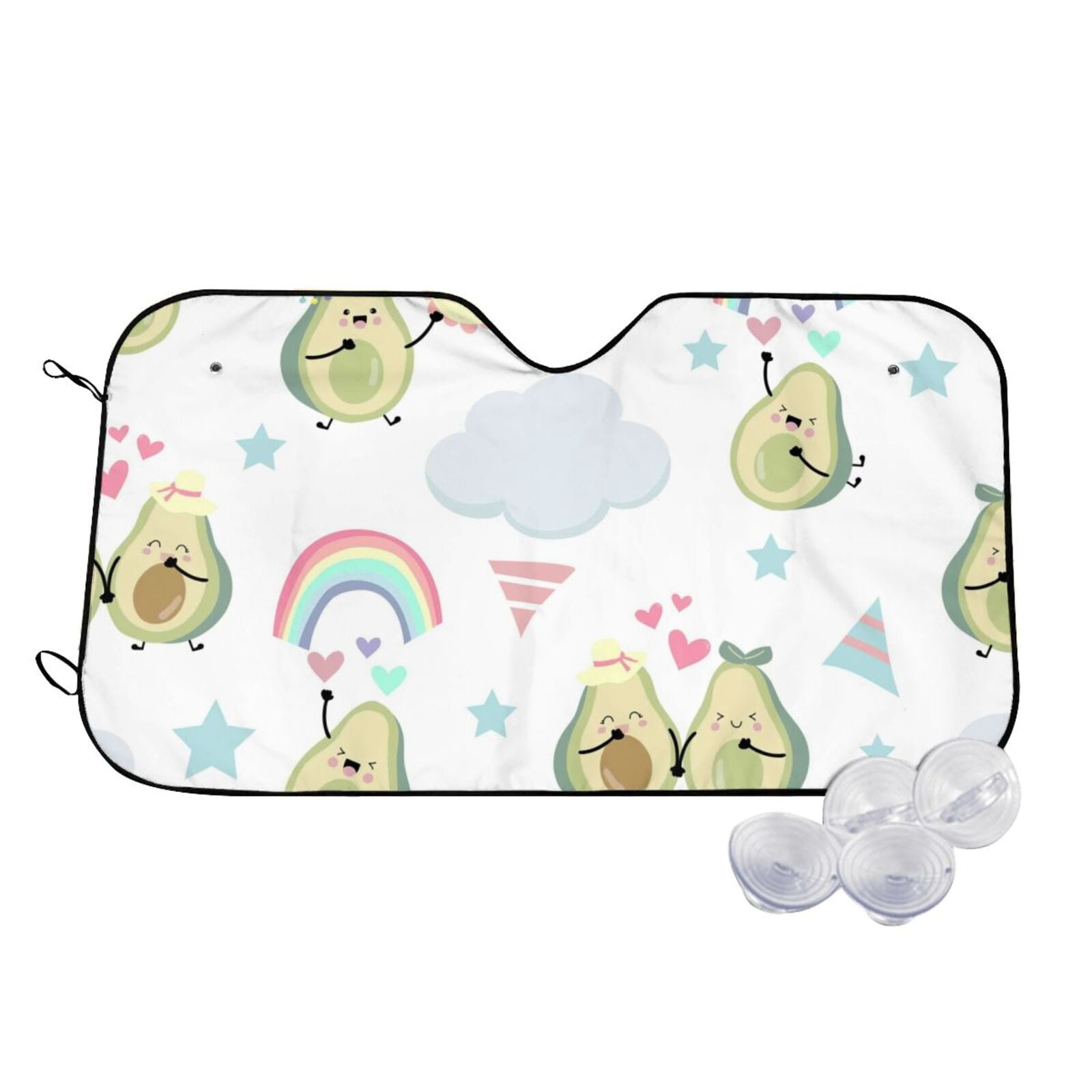 Daiia Green Blue Avocado Windshield Sun Shade for Car SUV Truck (Small ...