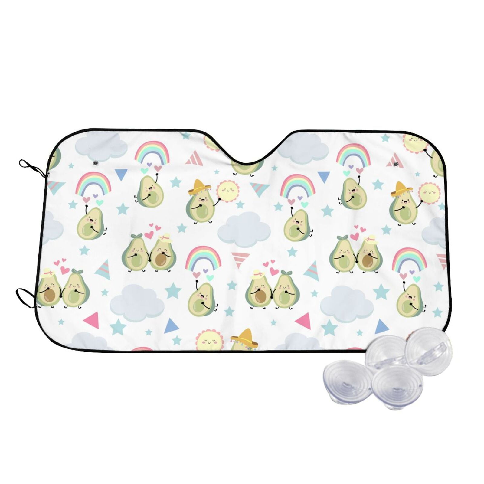 Daiia Green Blue Avocado Windshield Sun Shade for Car SUV Truck (Small ...