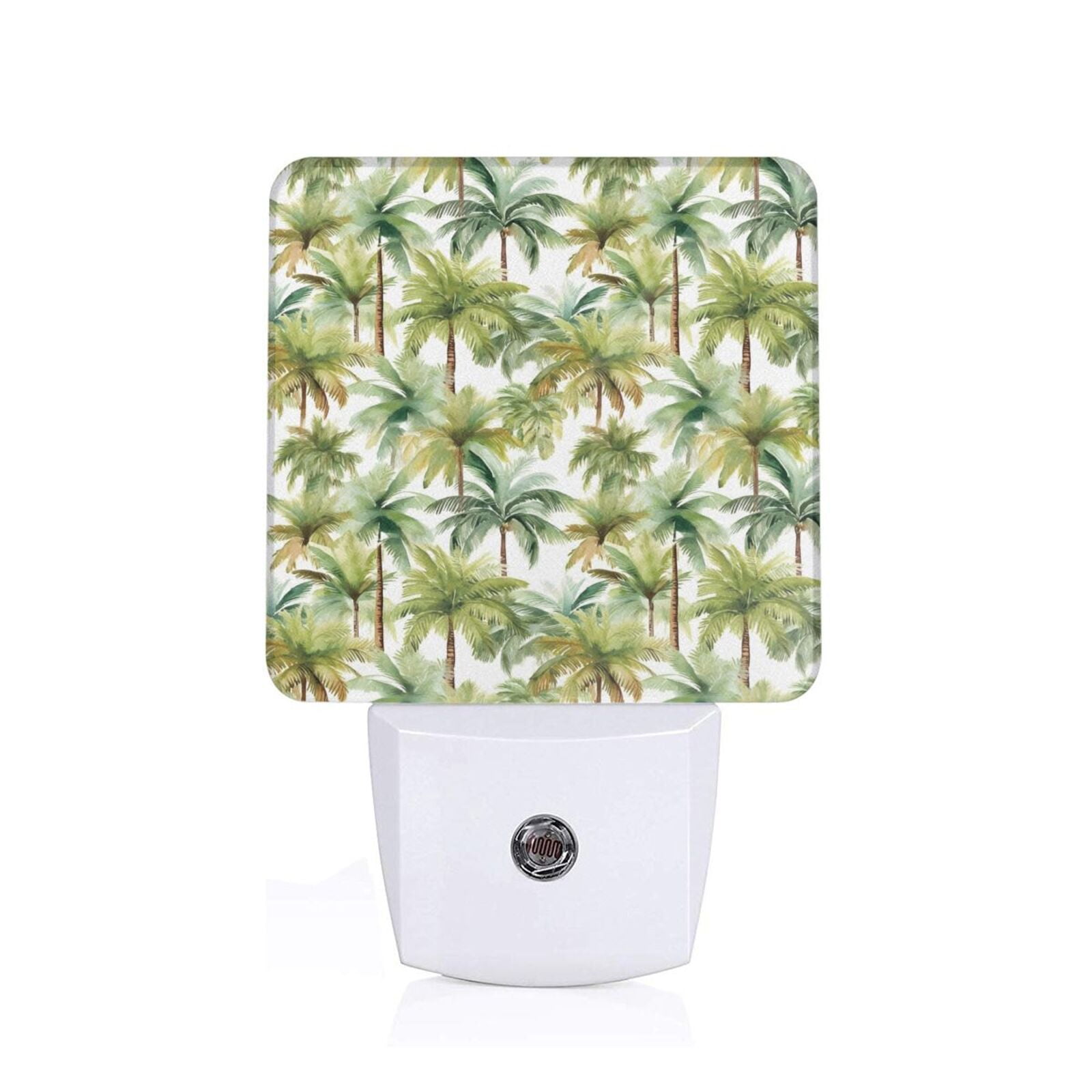 Daiia Green Hawaii Palms Pattern Plug-in LED Backlit Night Light with ...