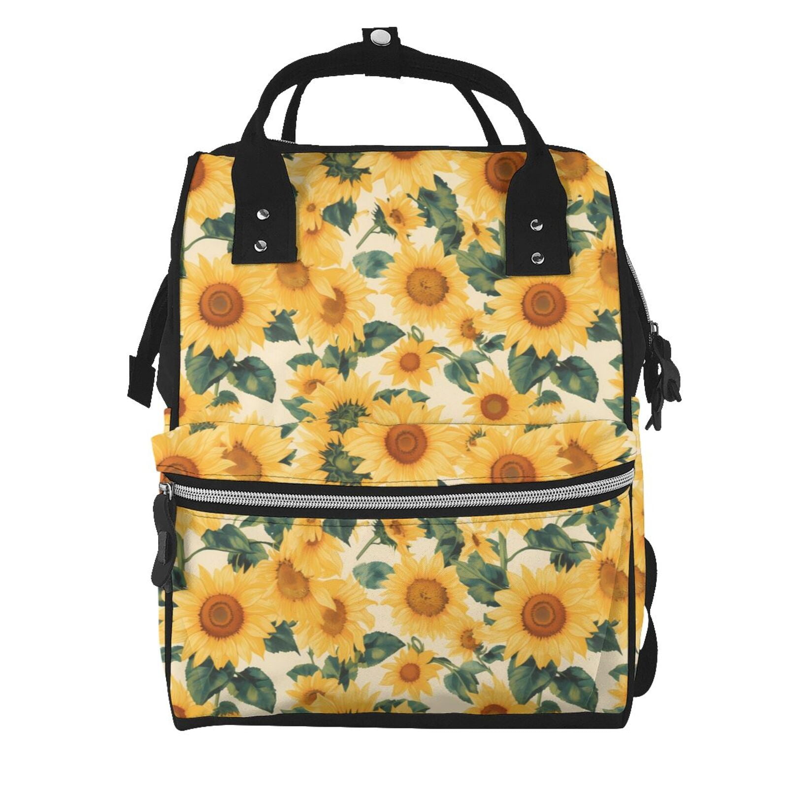 Daiia Green Leaf Sunflower Large Capacity Baby Bag Waterproof Stylish ...