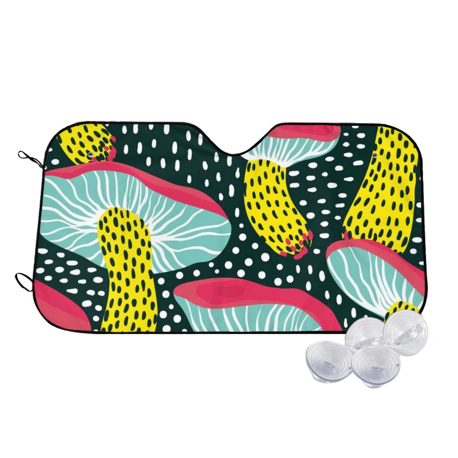 Daiia Green Mushroom Windshield Sun Shade for Car SUV Truck (Small ...