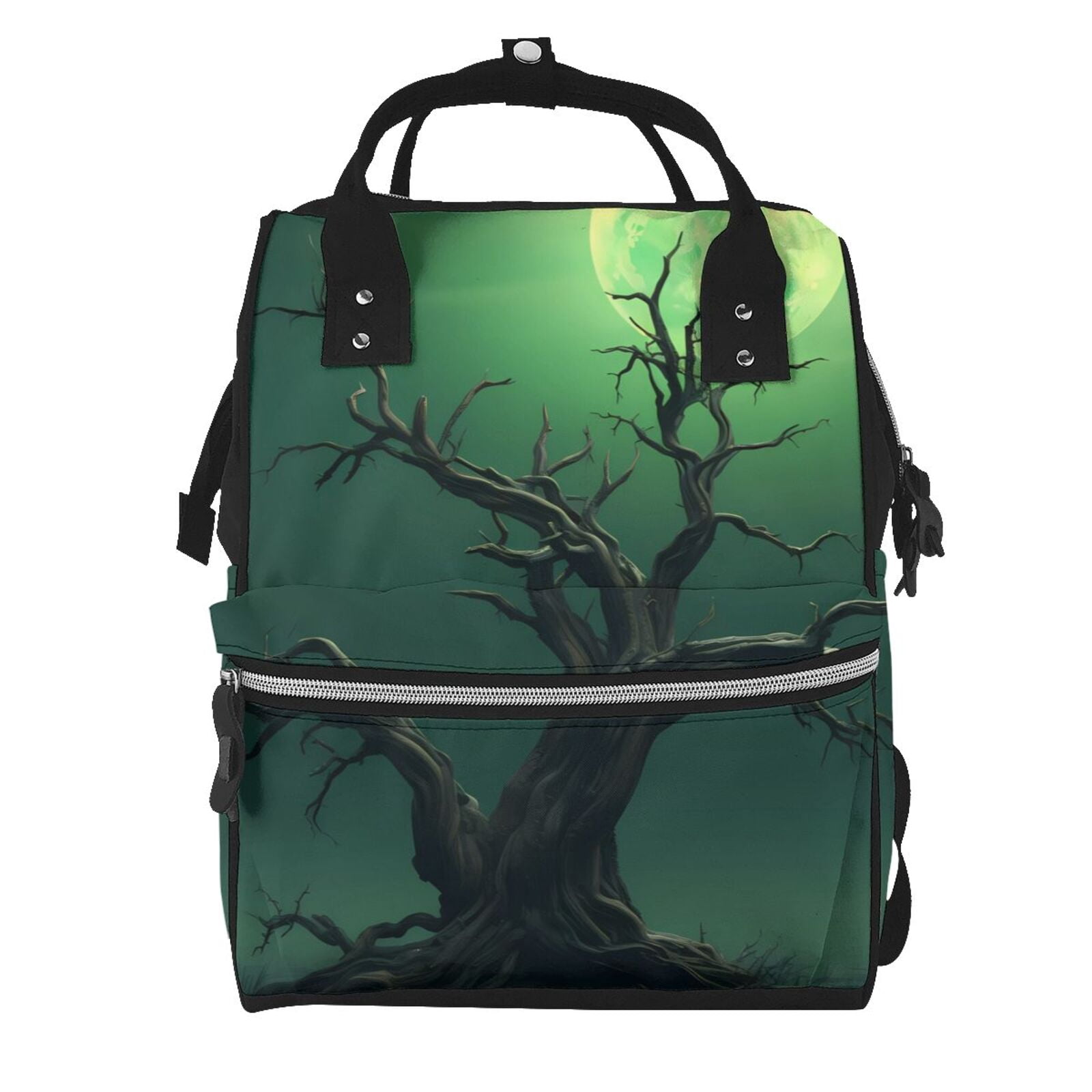 Daiia Green Night Sky Moon Branches Large Capacity Baby Bag Waterproof ...