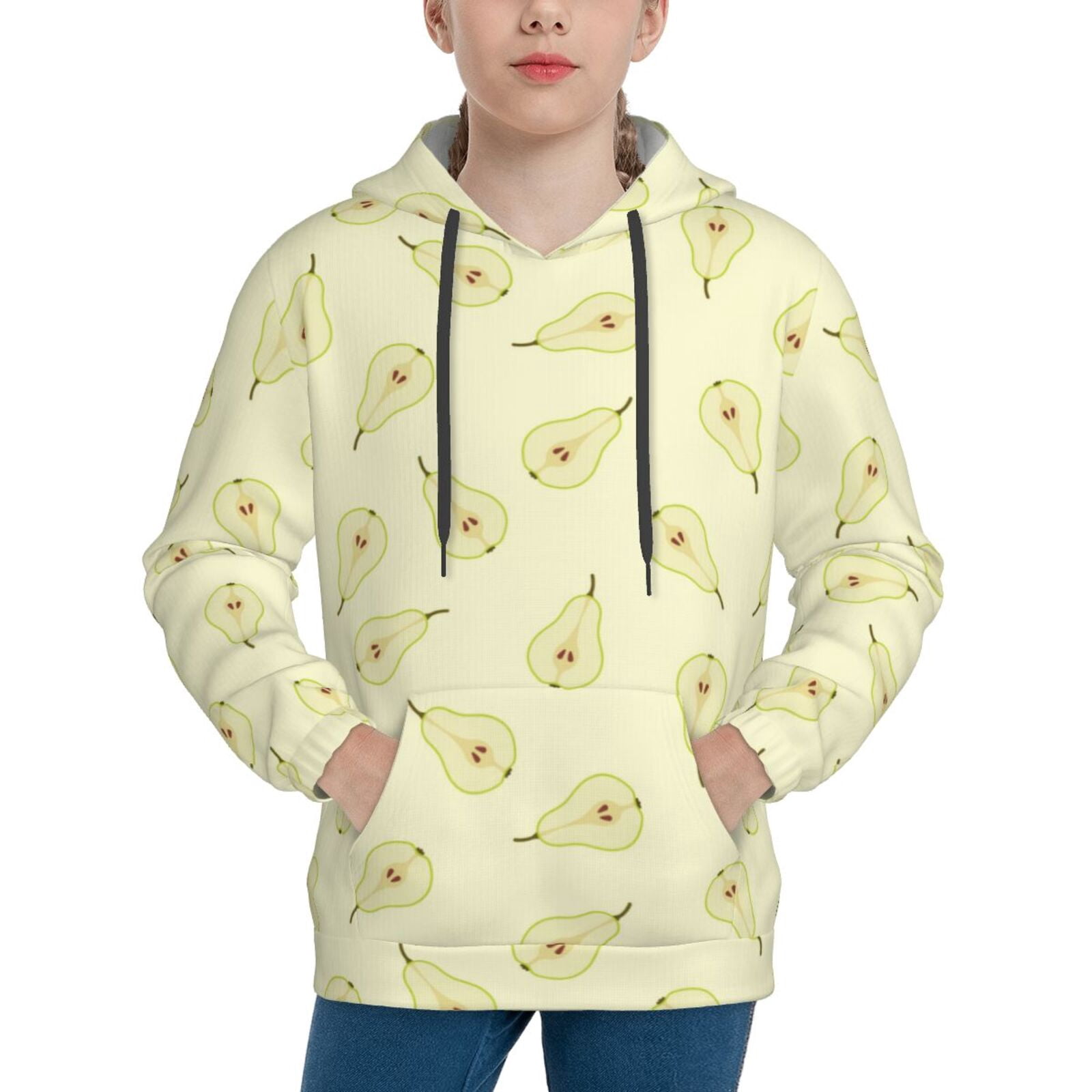 Daiia Green Pears for Boys Fashion Hoodies & Sweatshirts with Kangaroo ...