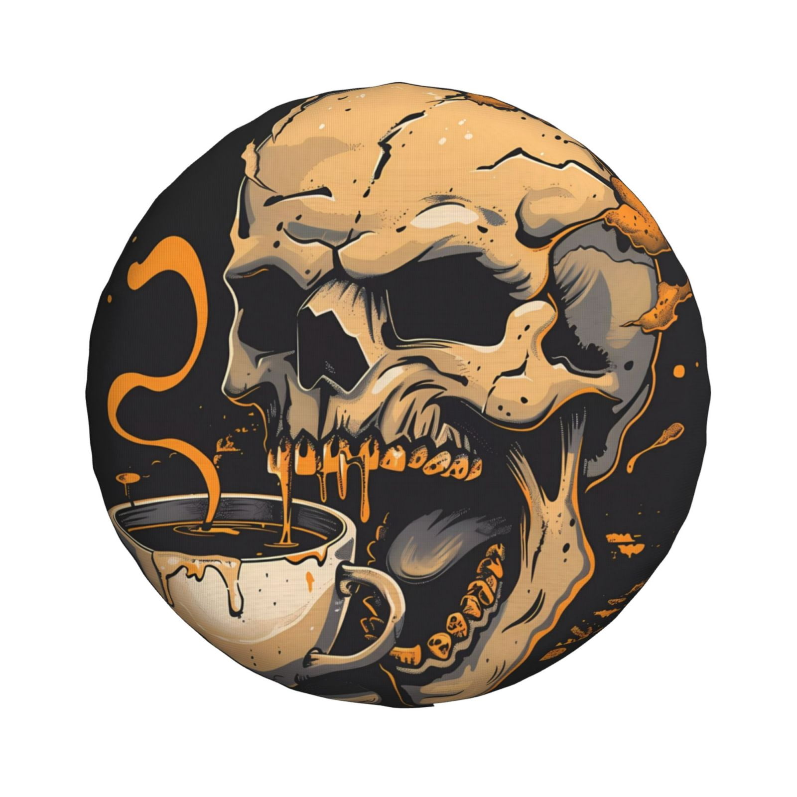 Daiia Grim Coffee Skull Tire Covers , Travel Trailer Camper Truck SUV ...