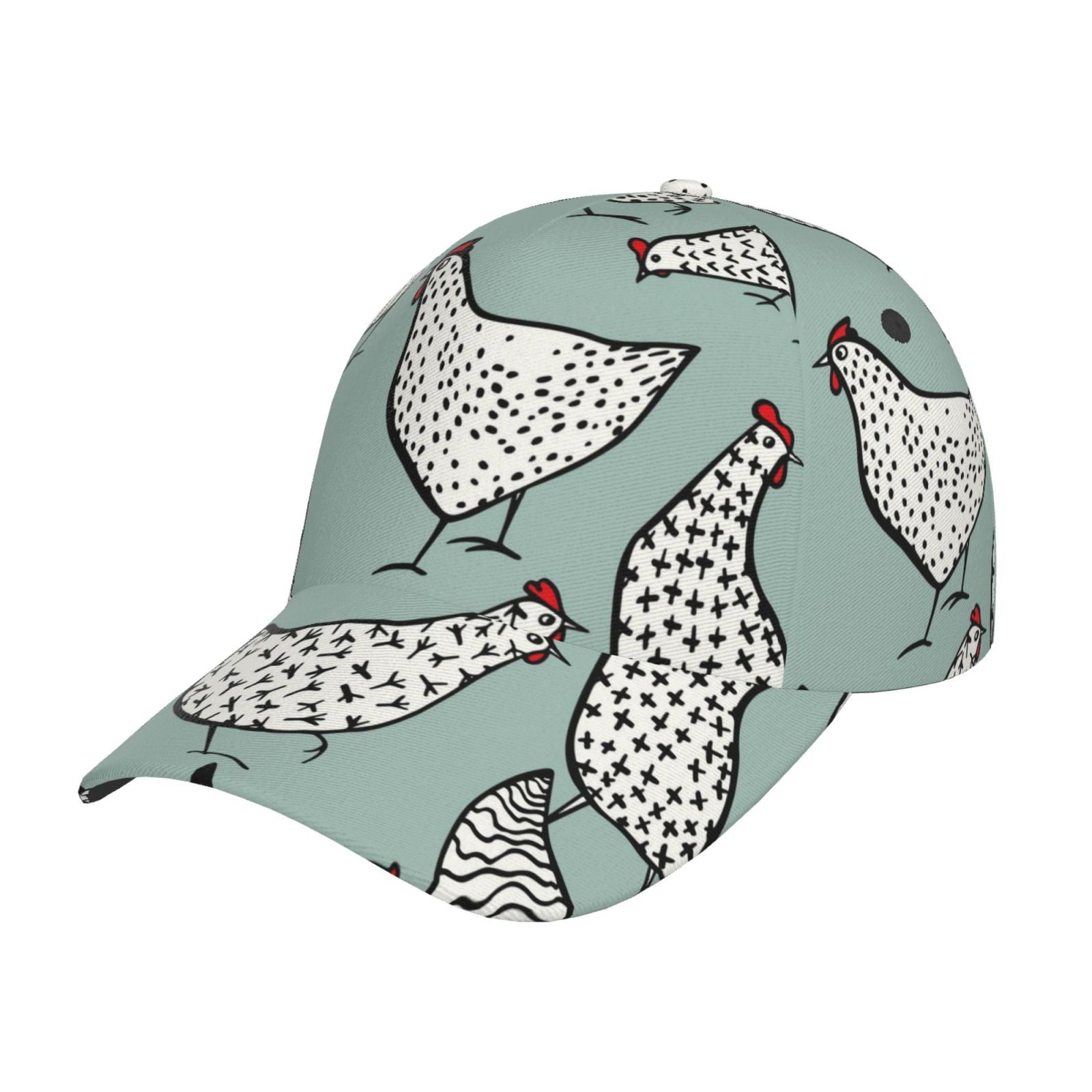 Daiia Hand Drawn Chickens Baseball Cap Men Women Classic Adjustable For ...