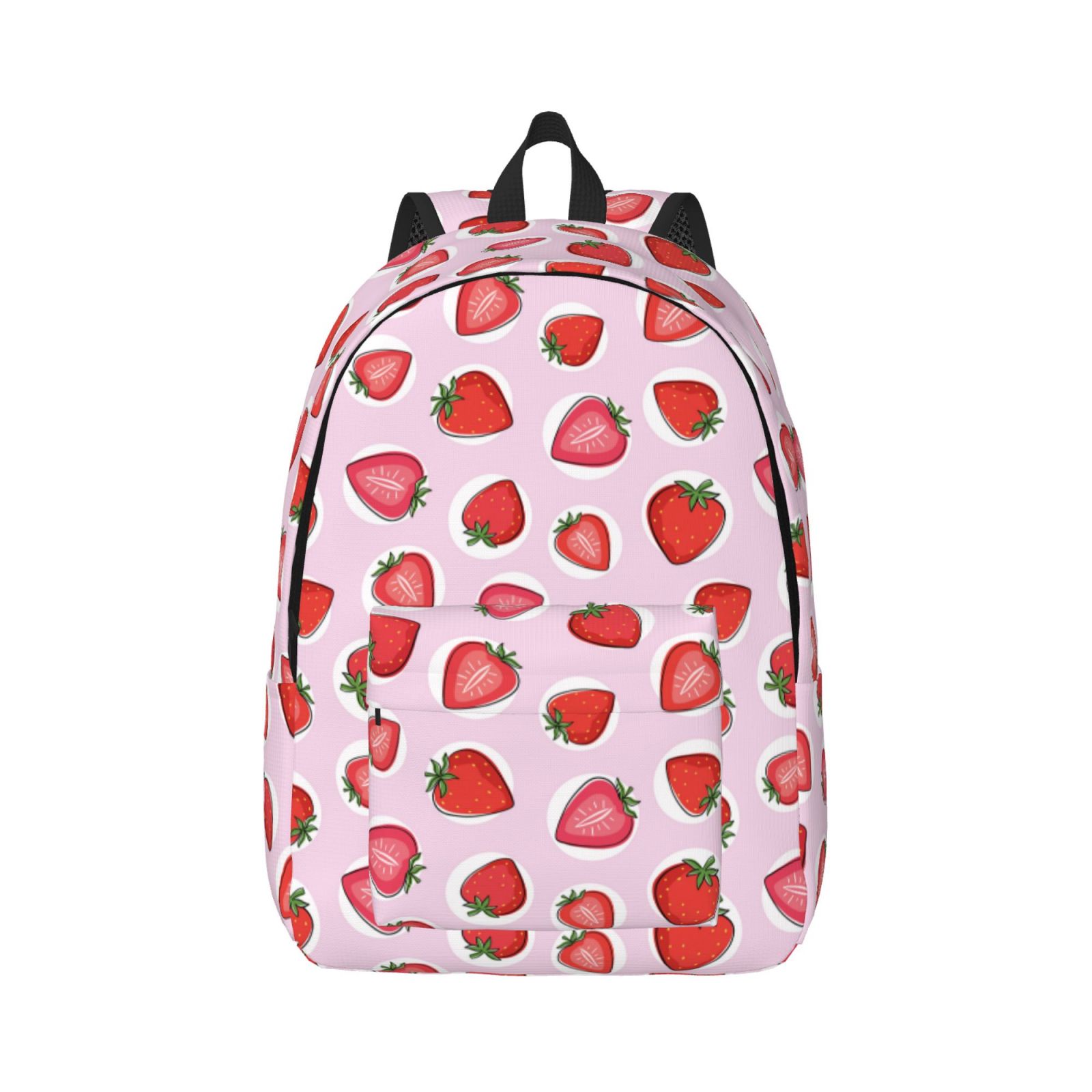 Daiia Hand Drawn Strawberry Vintage Canvas Backpack for Men and Women ...