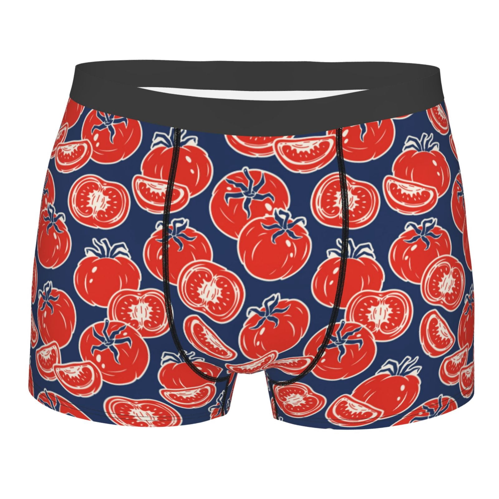 Daiia Hand Drawn Tomatoes Men's Underwear Boxer Briefs, Cotton Stretch ...