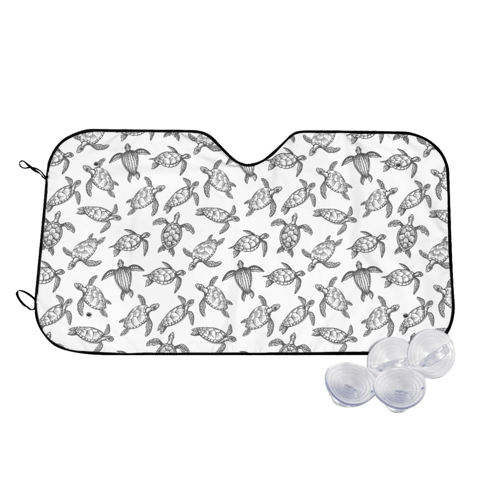 Daiia Hand Drawn Turtle Windshield Sun Shade for Car SUV Truck (Medium ...
