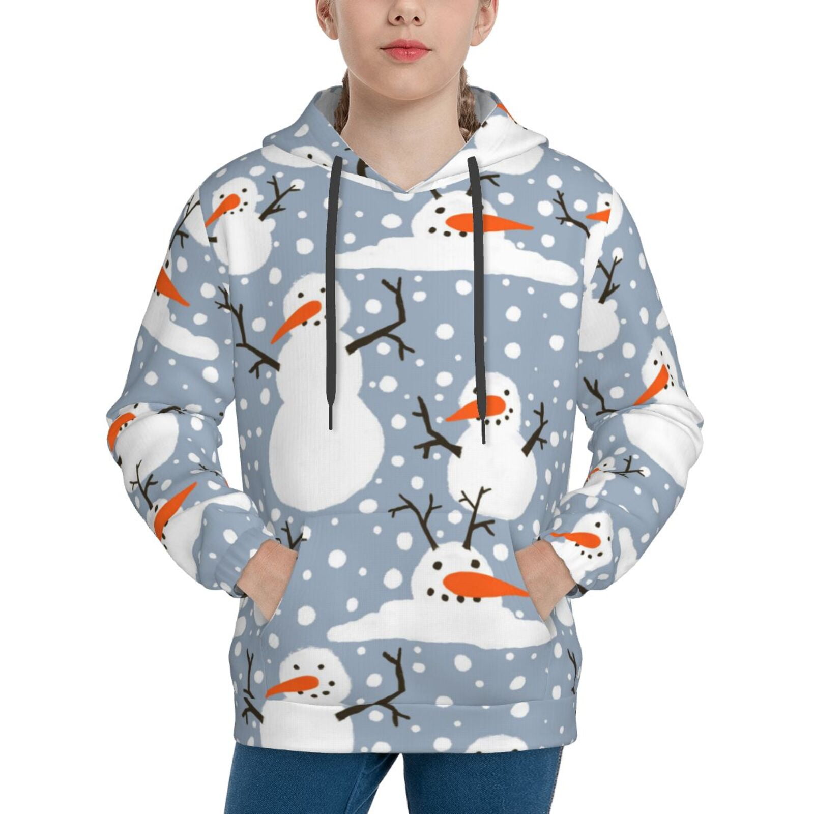 Daiia Happy Snowmen Snowfall for Boys Fashion Hoodies & Sweatshirts ...