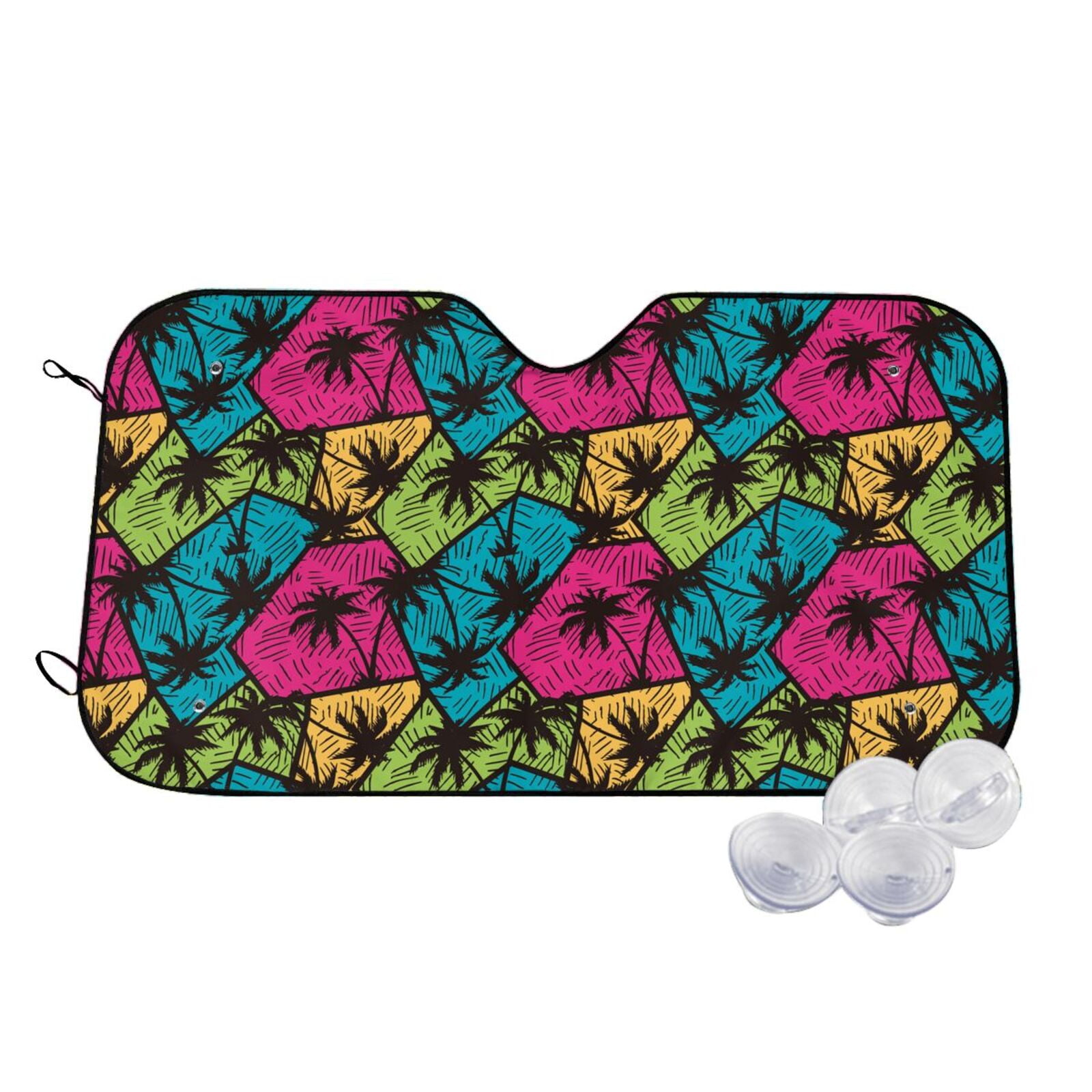 Daiia Hawaii Palms Windshield Sun Shade for Car SUV Truck (Medium ...