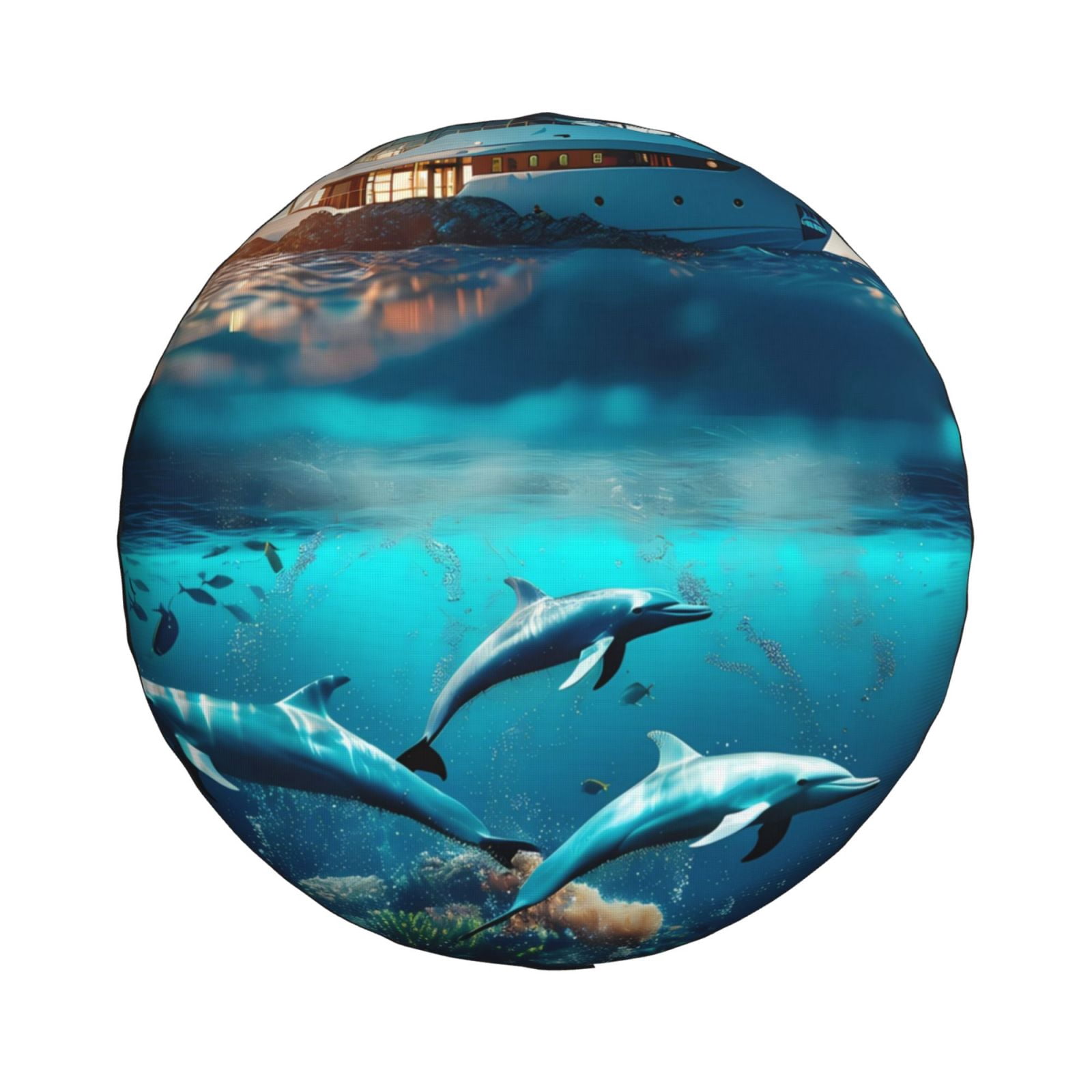 Daiia Hawaiian Ship Dolphin Tire Covers , Travel Trailer Camper Truck ...