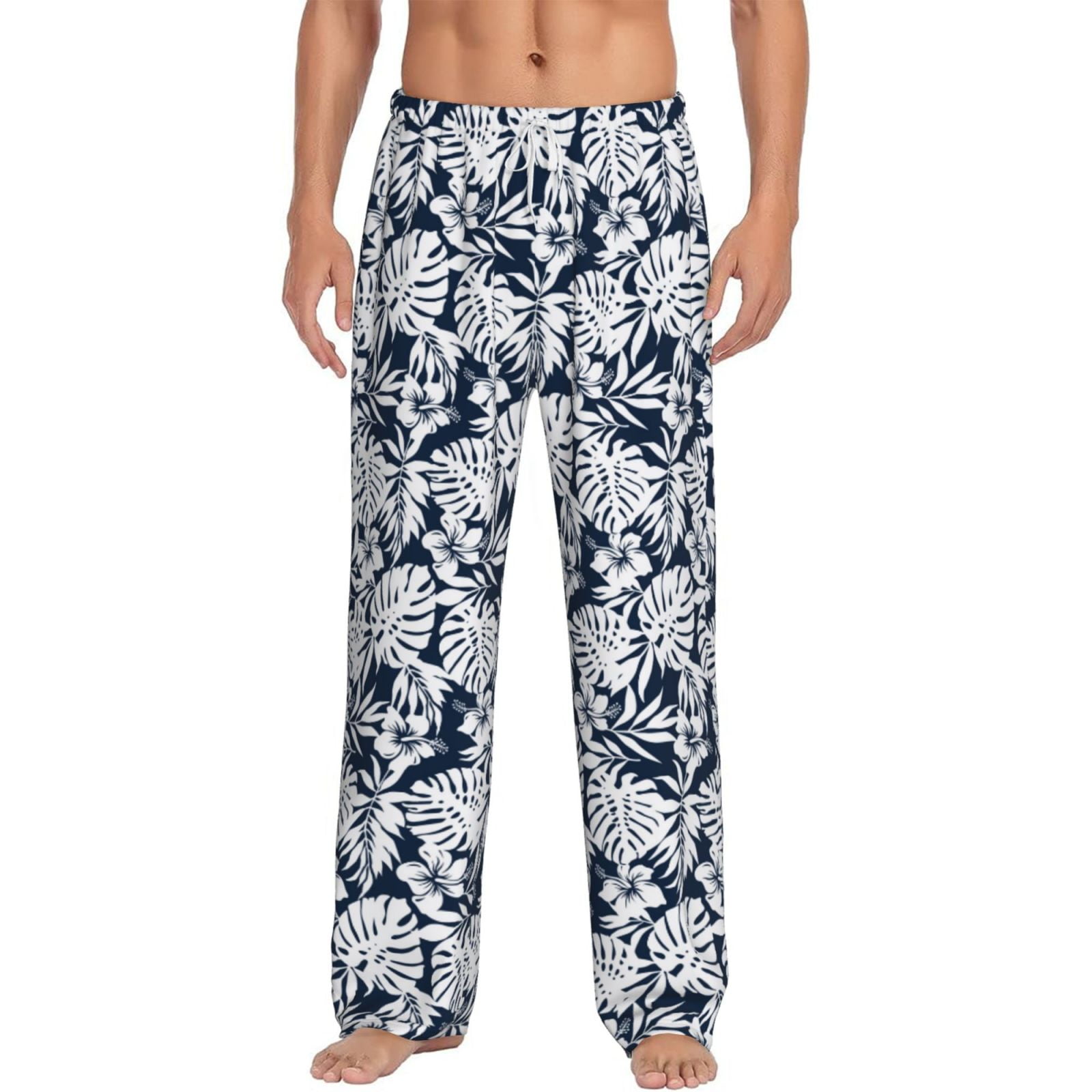 Daiia Hawaiian Style Men's Sleep Pant with Pockets and Drawstring ...