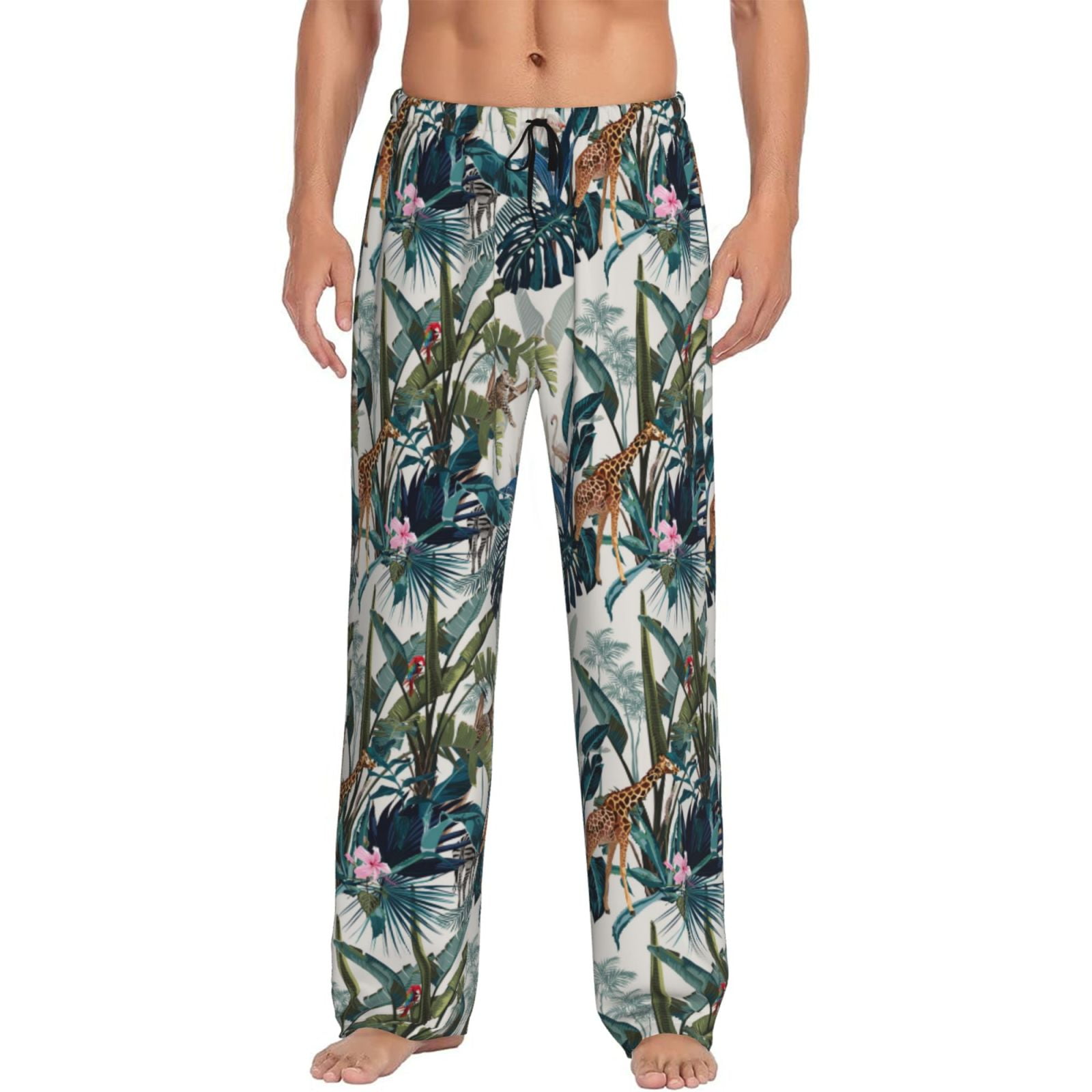 Daiia Hawaiian Style Men's Sleep Pant with Pockets and Drawstring ...
