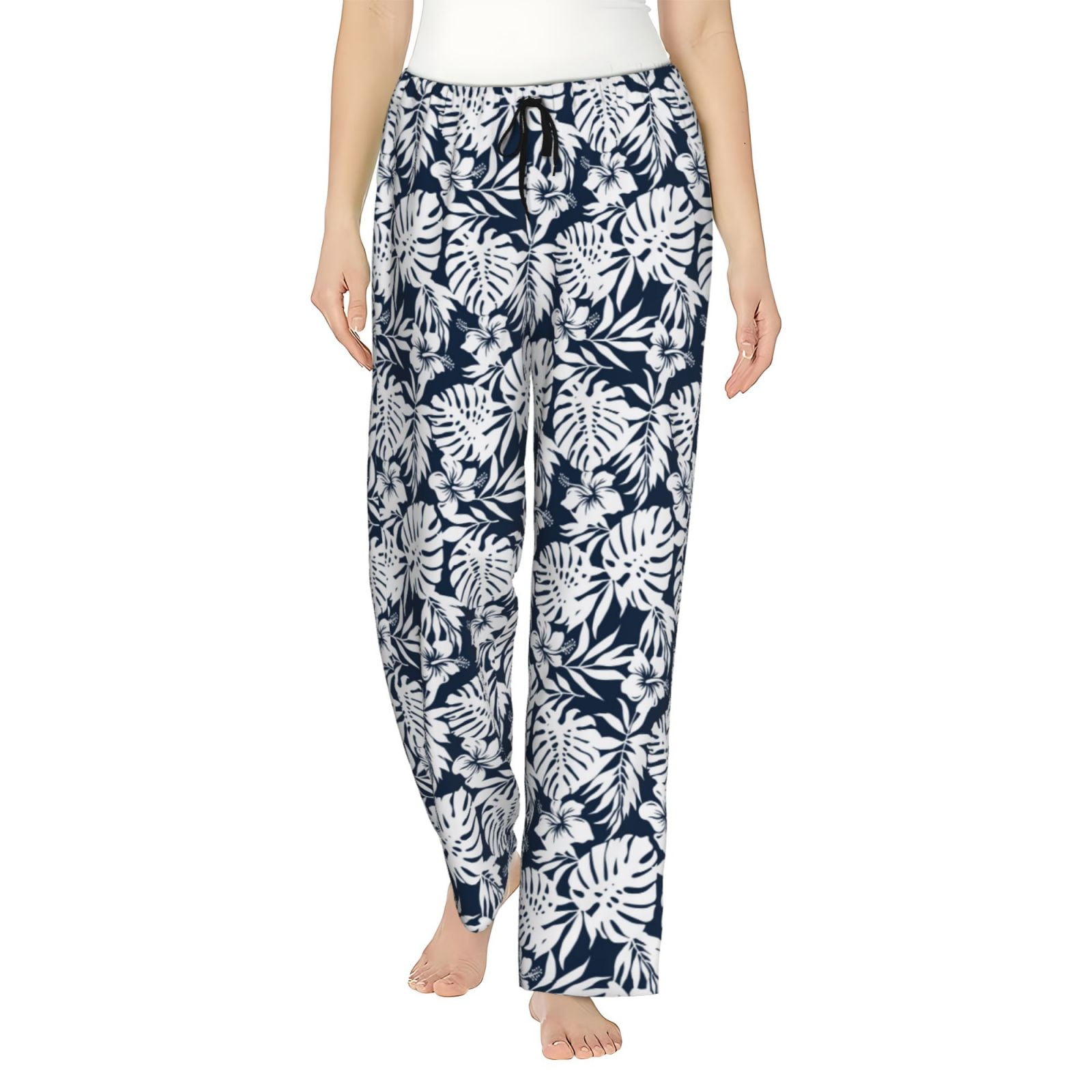 Daiia Hawaiian Style Women's Sleep Pant with Pockets and Drawstring ...