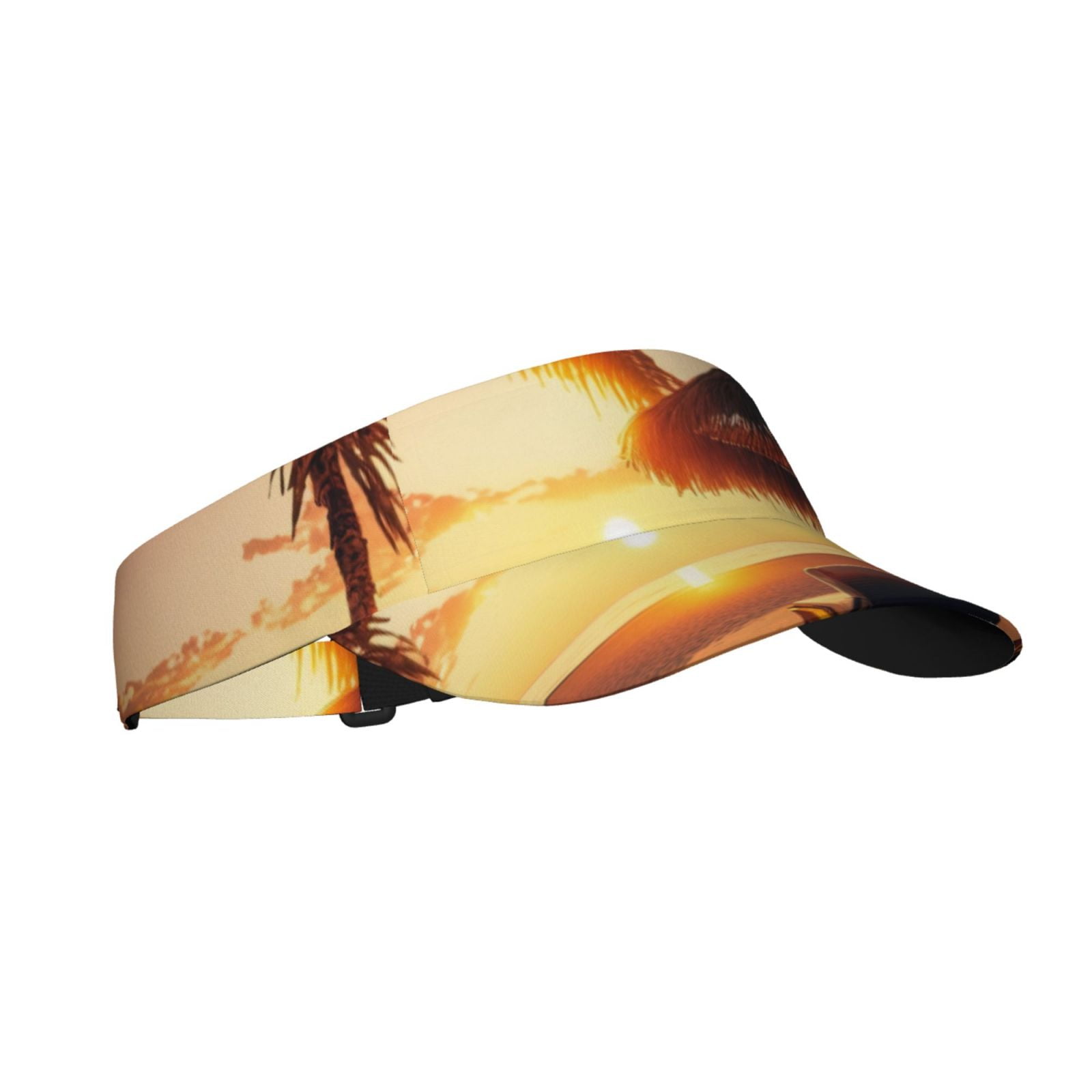 Daiia Hawaiian Sunset Beach Pattern Sport Sun Visor Hats Visor Cap ...