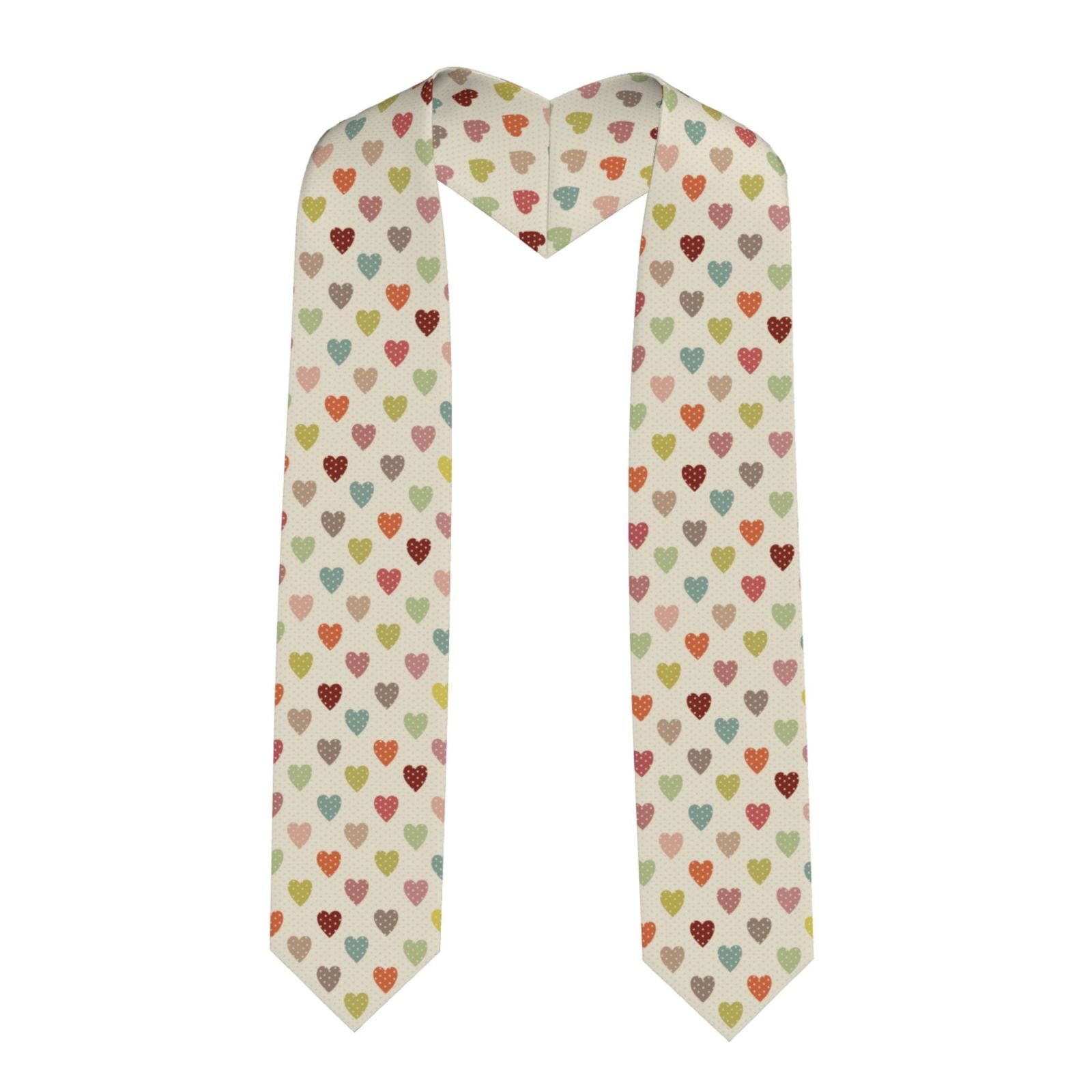 Daiia Heart Polka Dot Pattern Graduation Shawl Stole – Satin Graduation ...