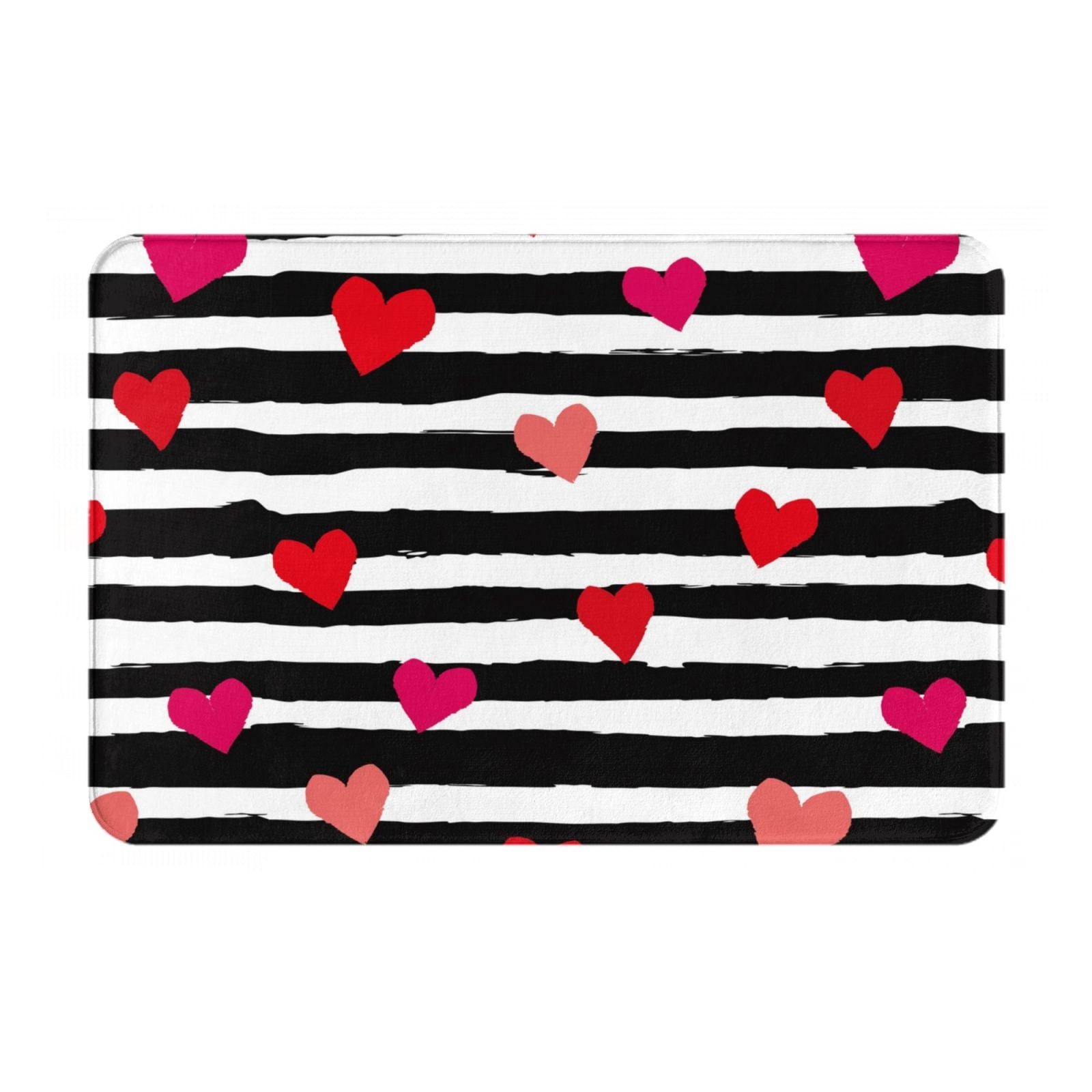 Daiia Hearts And Lines1 Front Door Mat, Heavy Duty Durable Welcome Mat ...
