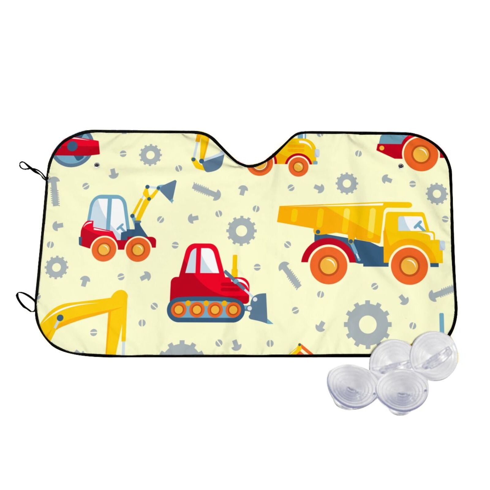 Daiia Heavy Equipment Windshield Sun Shade for Car SUV Truck (Small ...