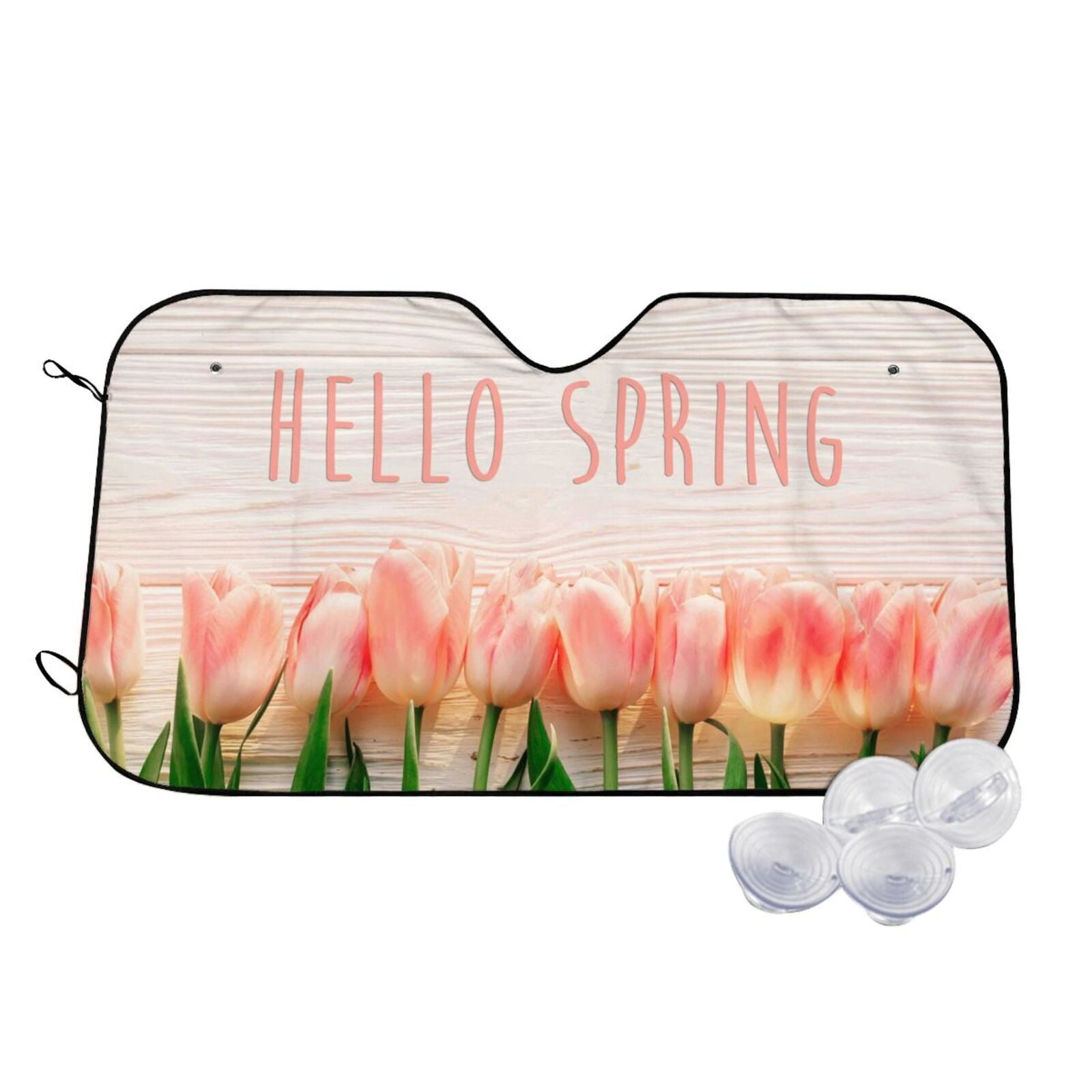 Daiia Hello Spring Windshield Sun Shade for Car SUV Truck (Small ), Car ...