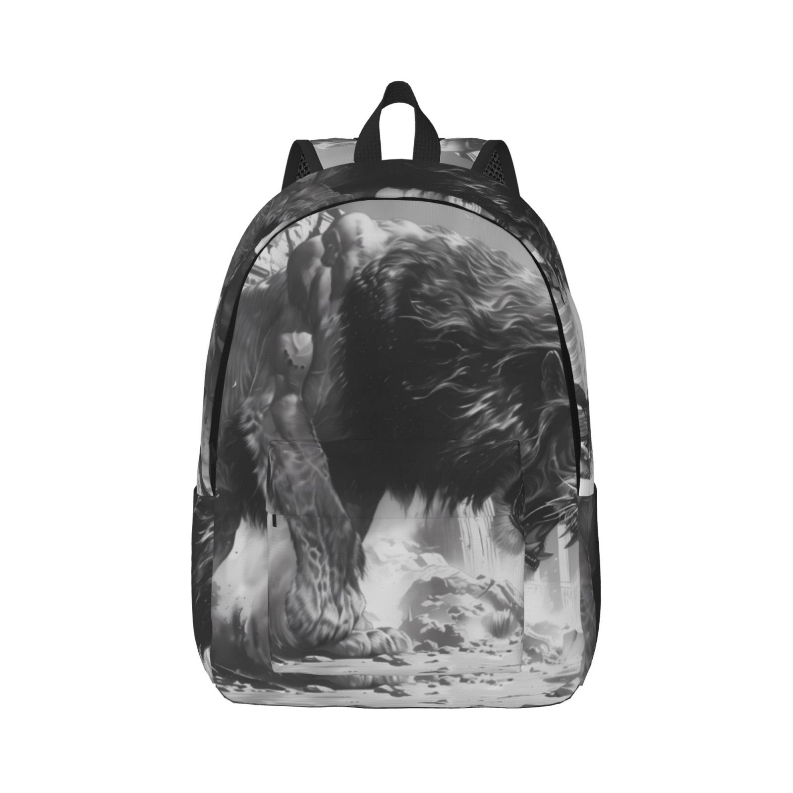 Daiia Heroic Lion Encounter Vintage Canvas Backpack for Men and Women ...