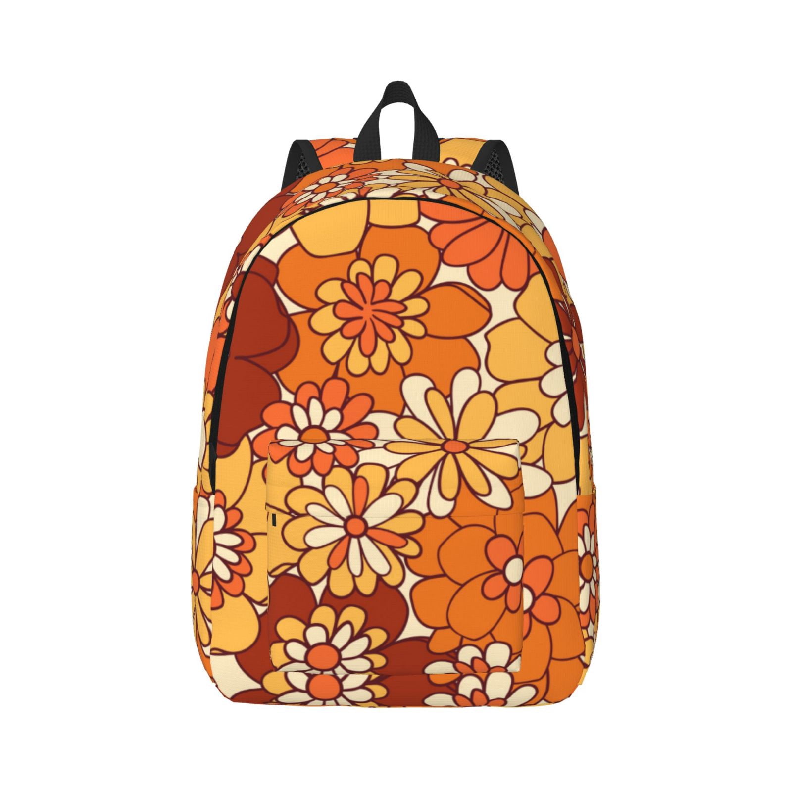 Daiia Hippie Flower Vintage Canvas Backpack for Men and Women ,Hiking ...