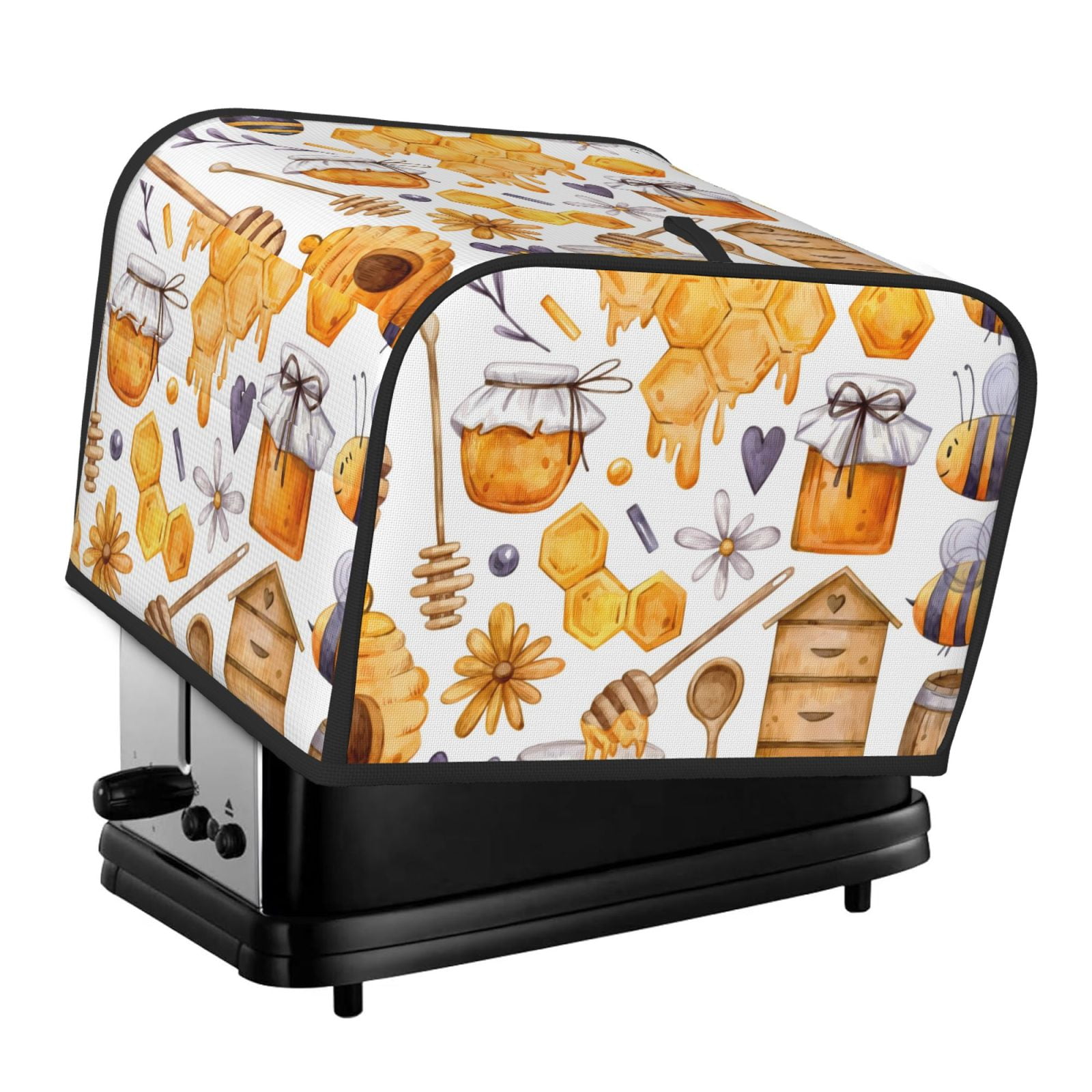 Daiia Honey Bee Set Pattern 4 slice Toaster Cover, Toaster Appliance ...