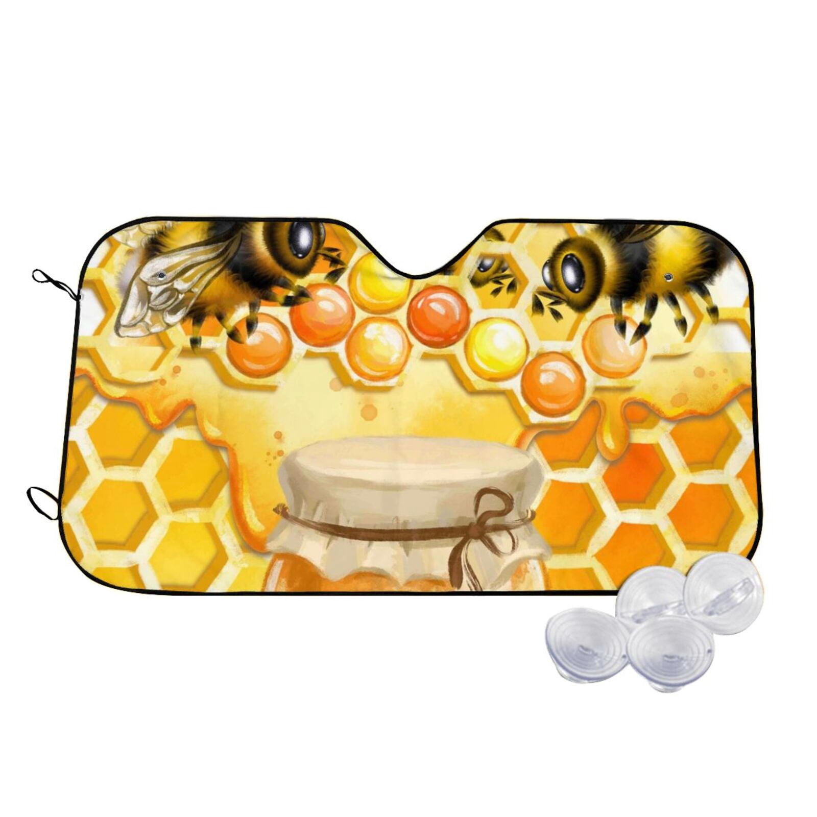 Daiia Honey Bee Windshield Sun Shade for Car SUV Truck (Medium ), Car ...