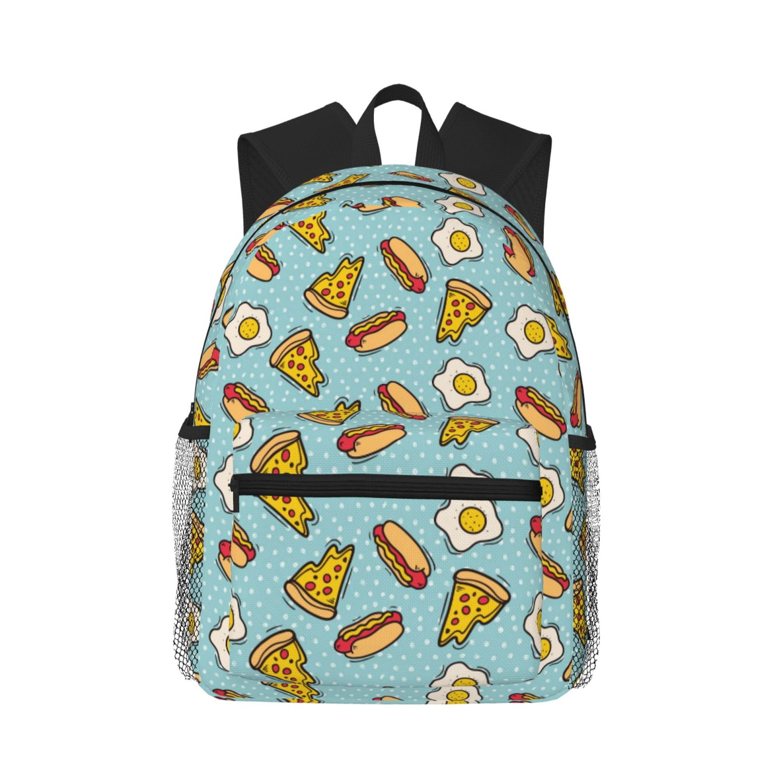 Daiia Hot Dog Pizza School Backpack for Men Women, Unisex Large ...