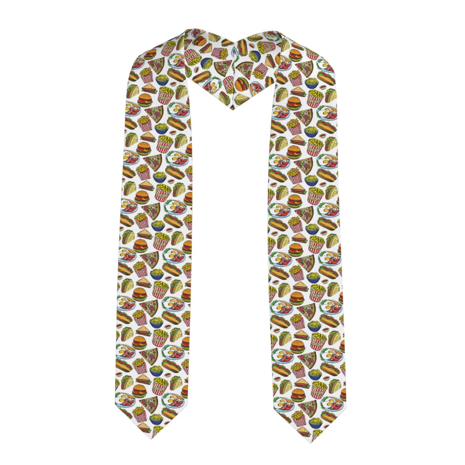 Daiia Hot Dog With One Sausage Pattern Graduation Shawl Stole – Satin ...
