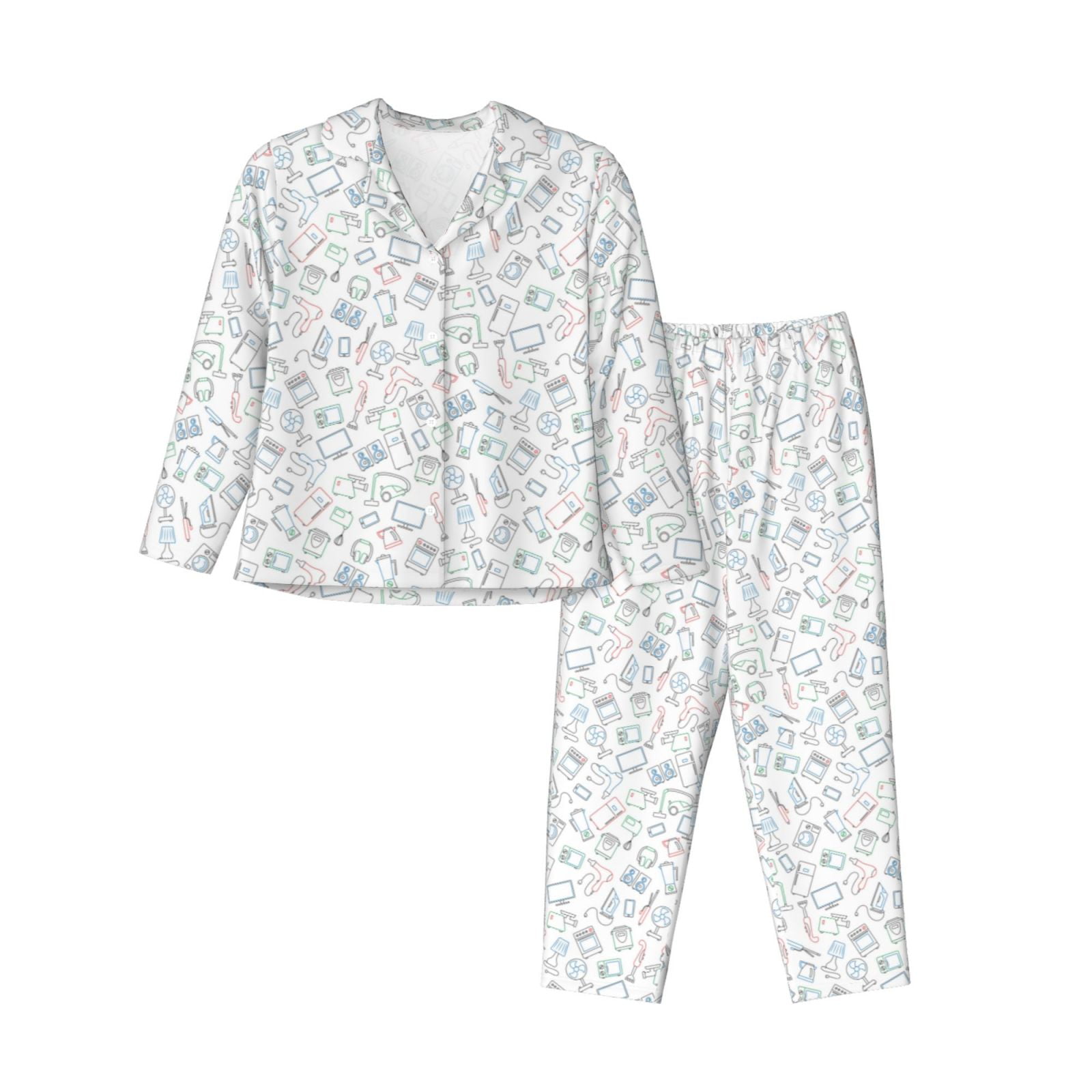 Daiia Household Appliances for Women's Long-Sleeved Pajama Set – Soft ...