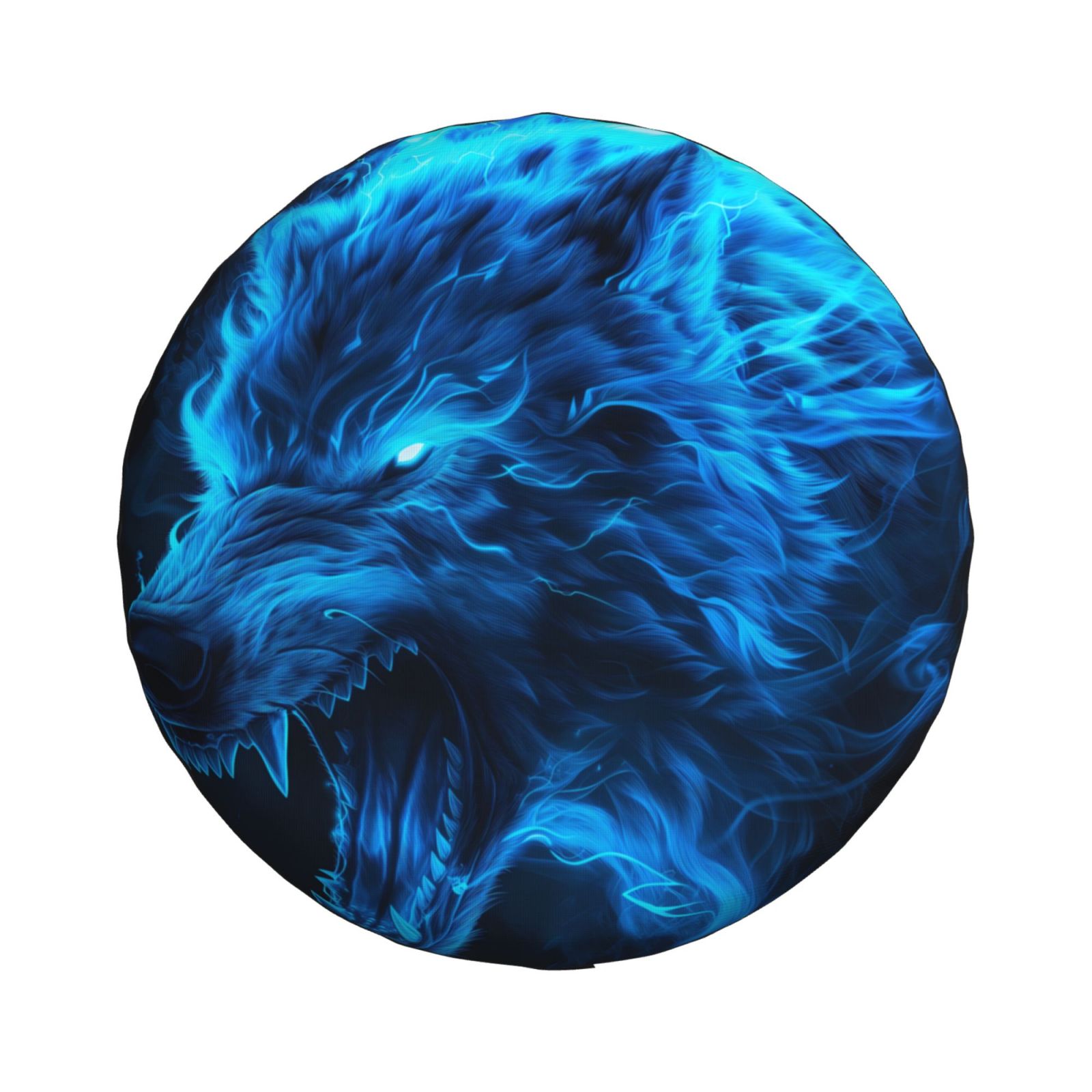 Daiia Ice Blue Fire Wolf Tire Covers , Travel Trailer Camper Truck SUV ...