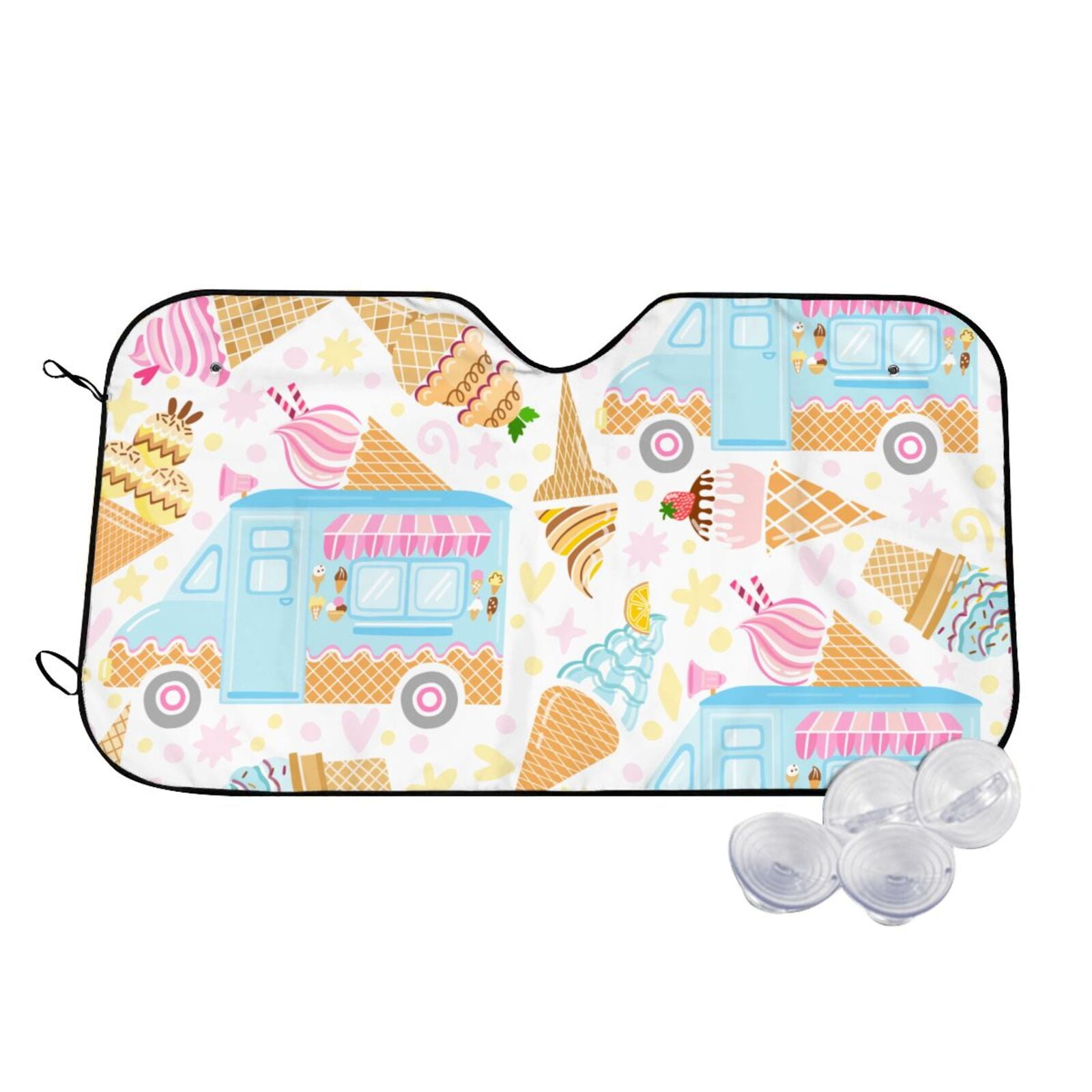 Daiia Icecream Truck Windshield Sun Shade for Car SUV Truck (Medium ...