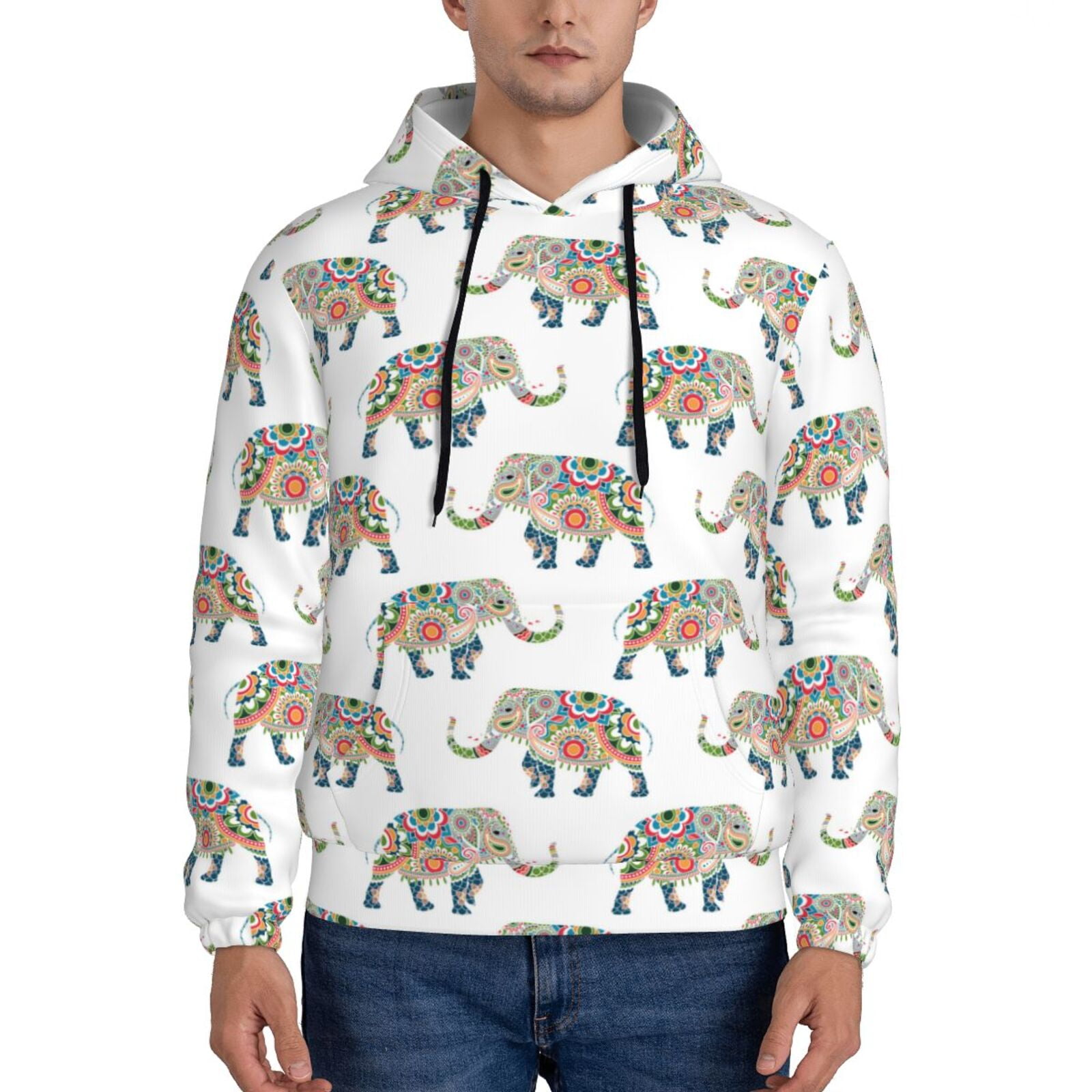 Daiia Indian Elephant for Men's Fashion Hoodies & Sweatshirts with ...