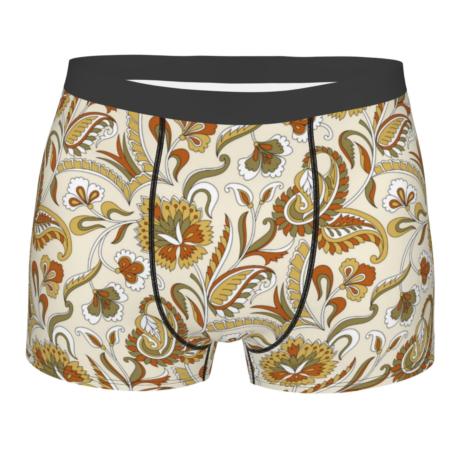 Daiia Indian Paisley Men's Underwear Boxer Briefs, Cotton Stretch ...