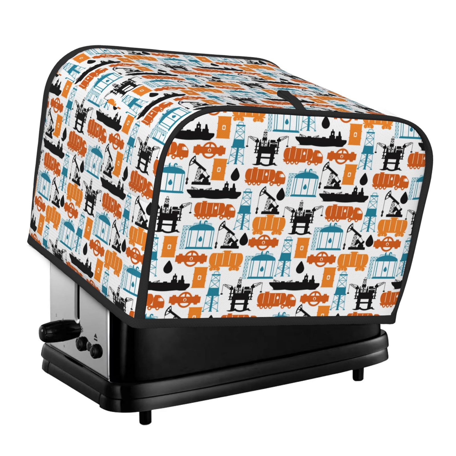 Daiia Industrial Transportations Pattern 4 slice Toaster Cover, Toaster ...