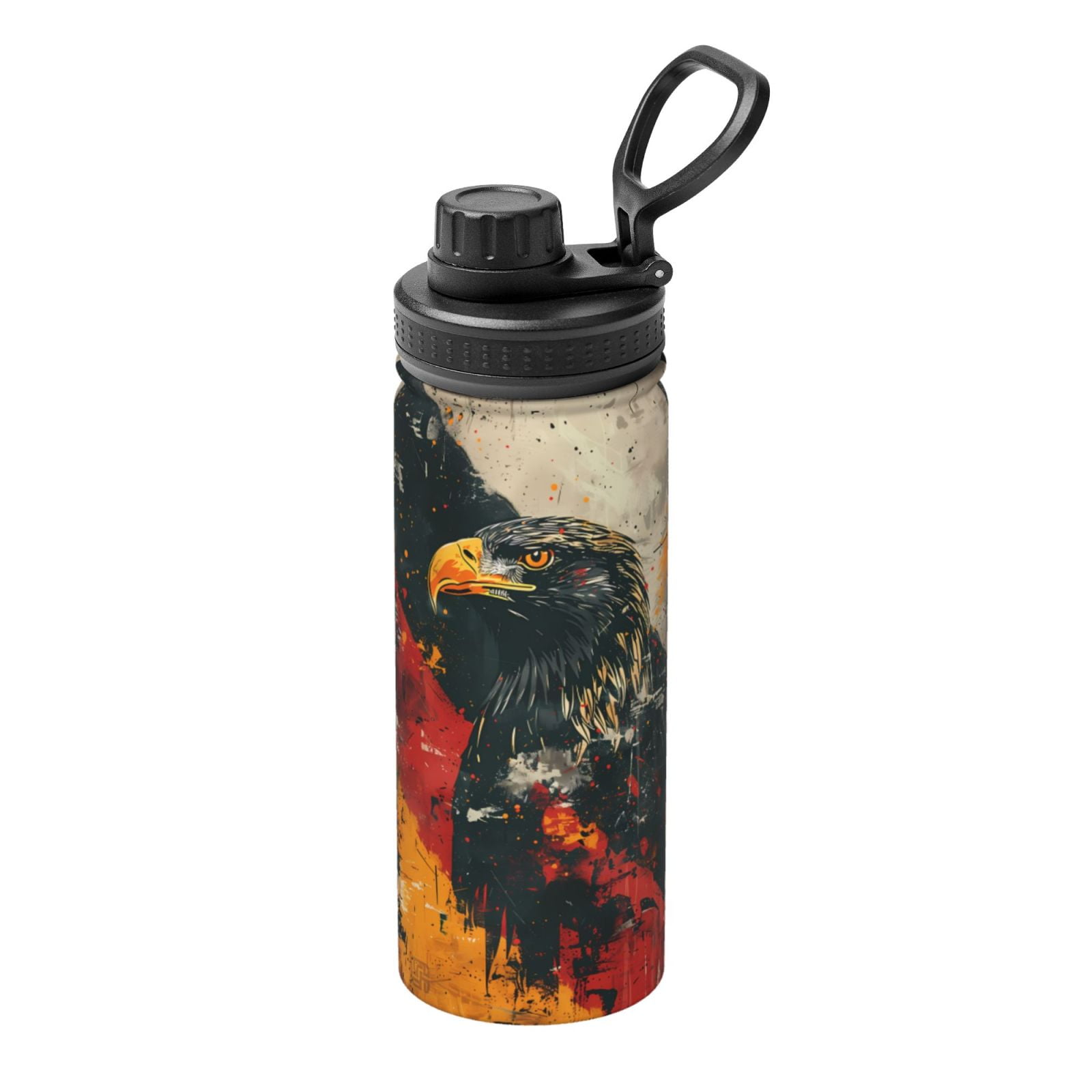 Daiia Ink Style Bald Eagle Printed 18 OZ Sports Insulated Kettle ...